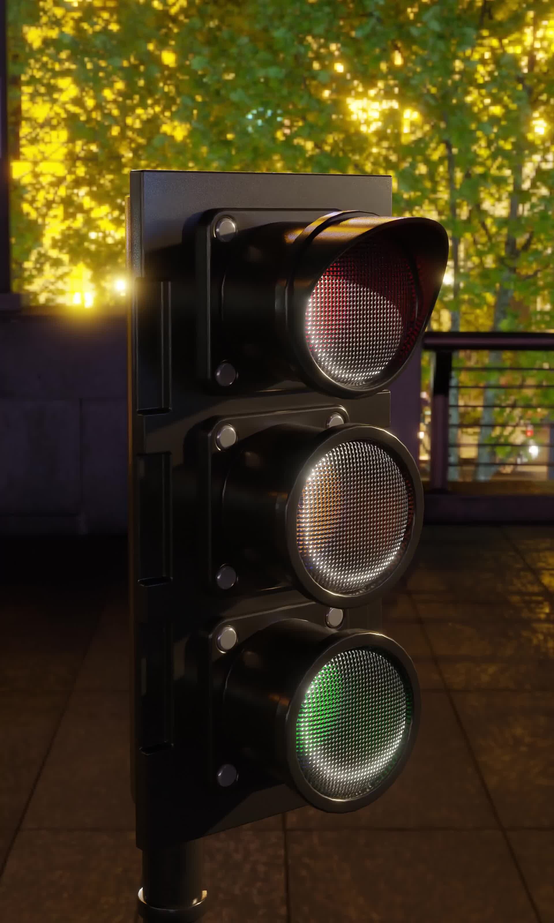 ArtStation - Traffic light animation