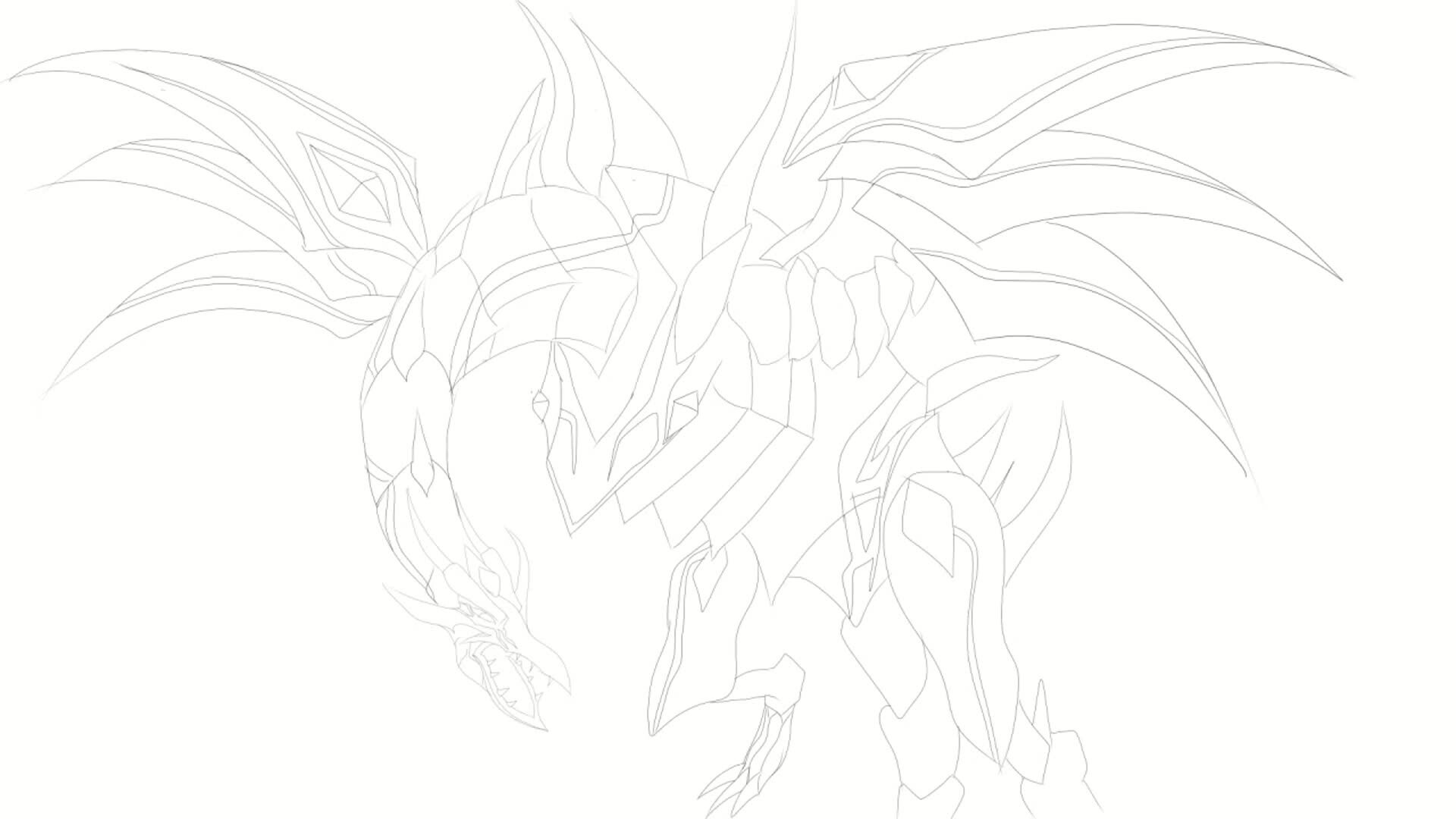 ArtStation - Les't go drawing red eyes darkness dragon