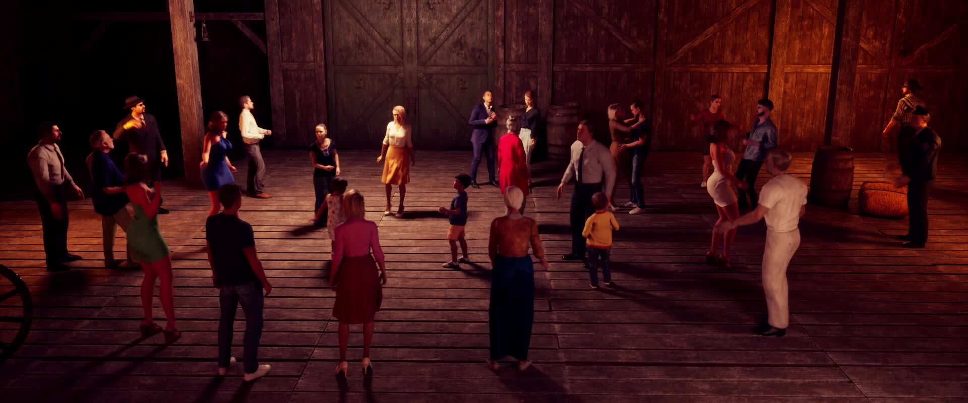 ArtStation - Dancing Crowd in a Barn - Unreal Engine Animation