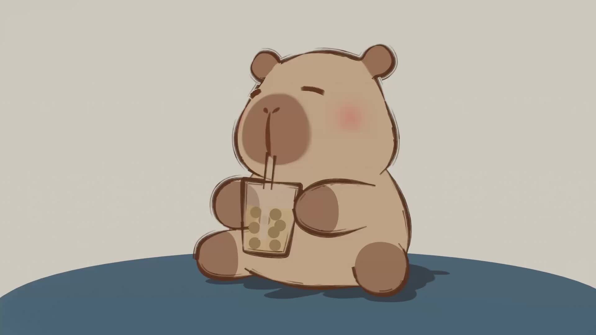 ArtStation - Capybara 2d look - blender grease pencil