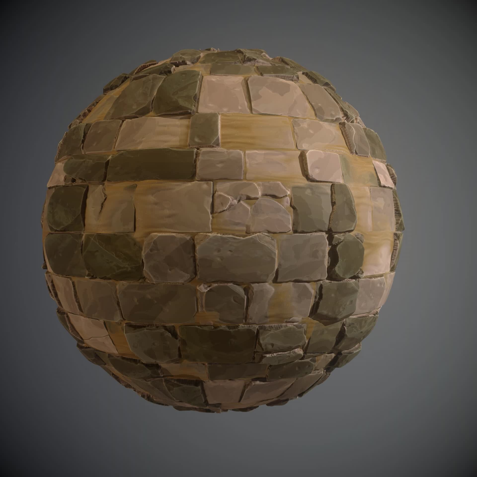 ArtStation - Stylized Dusty Brick Floor