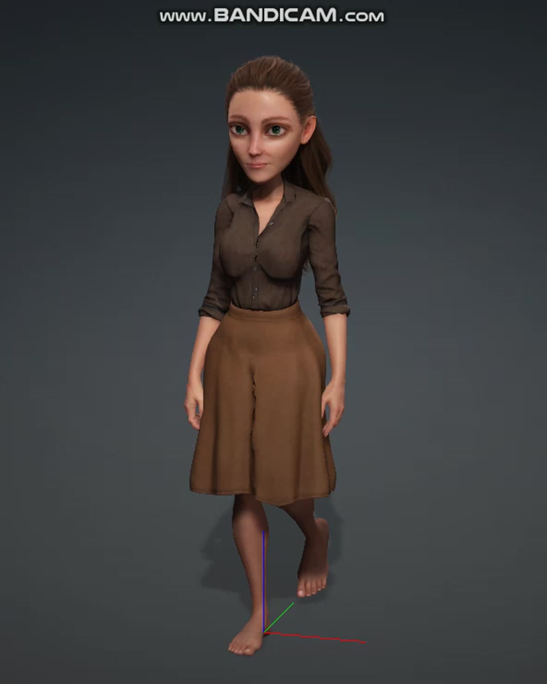 ArtStation - Halloween toon witch cloth simulation Wip