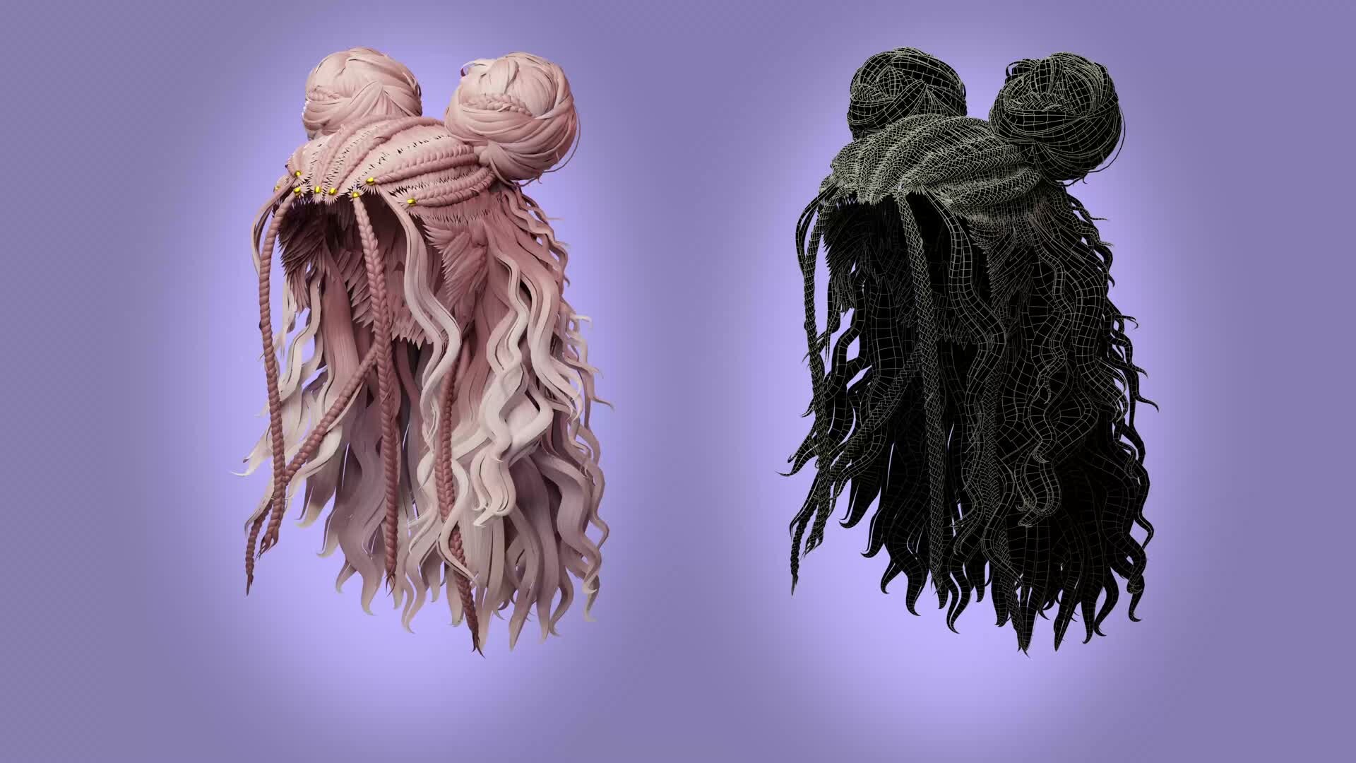 ArtStation - Wavy Stylized 3D Hair