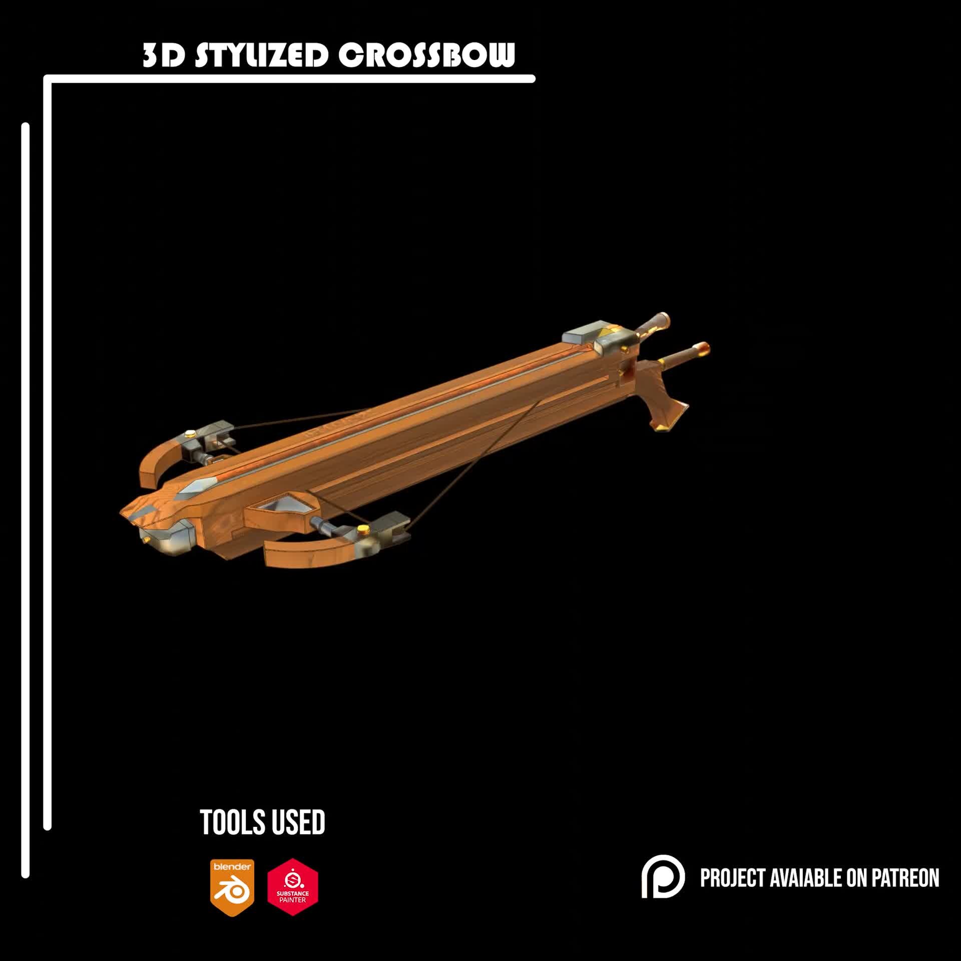 ArtStation - 3D Stylized Crossbow Game Ready Model