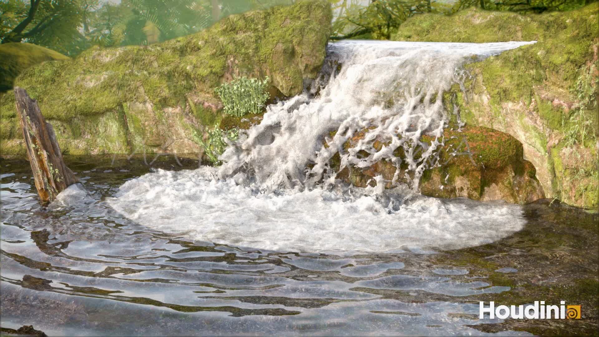 ArtStation - River simulation Done in @Houdini