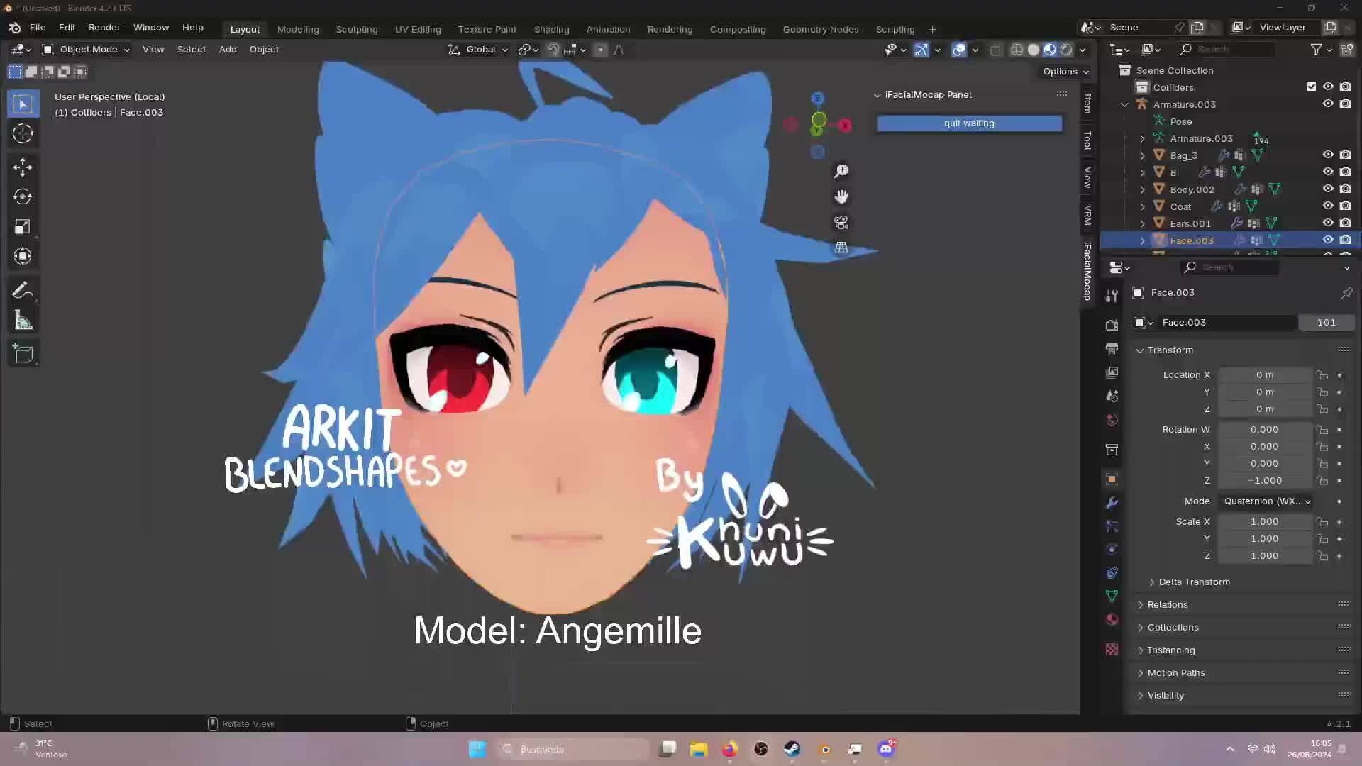 ArtStation - Arkit Blendshapes for 3d vtuber