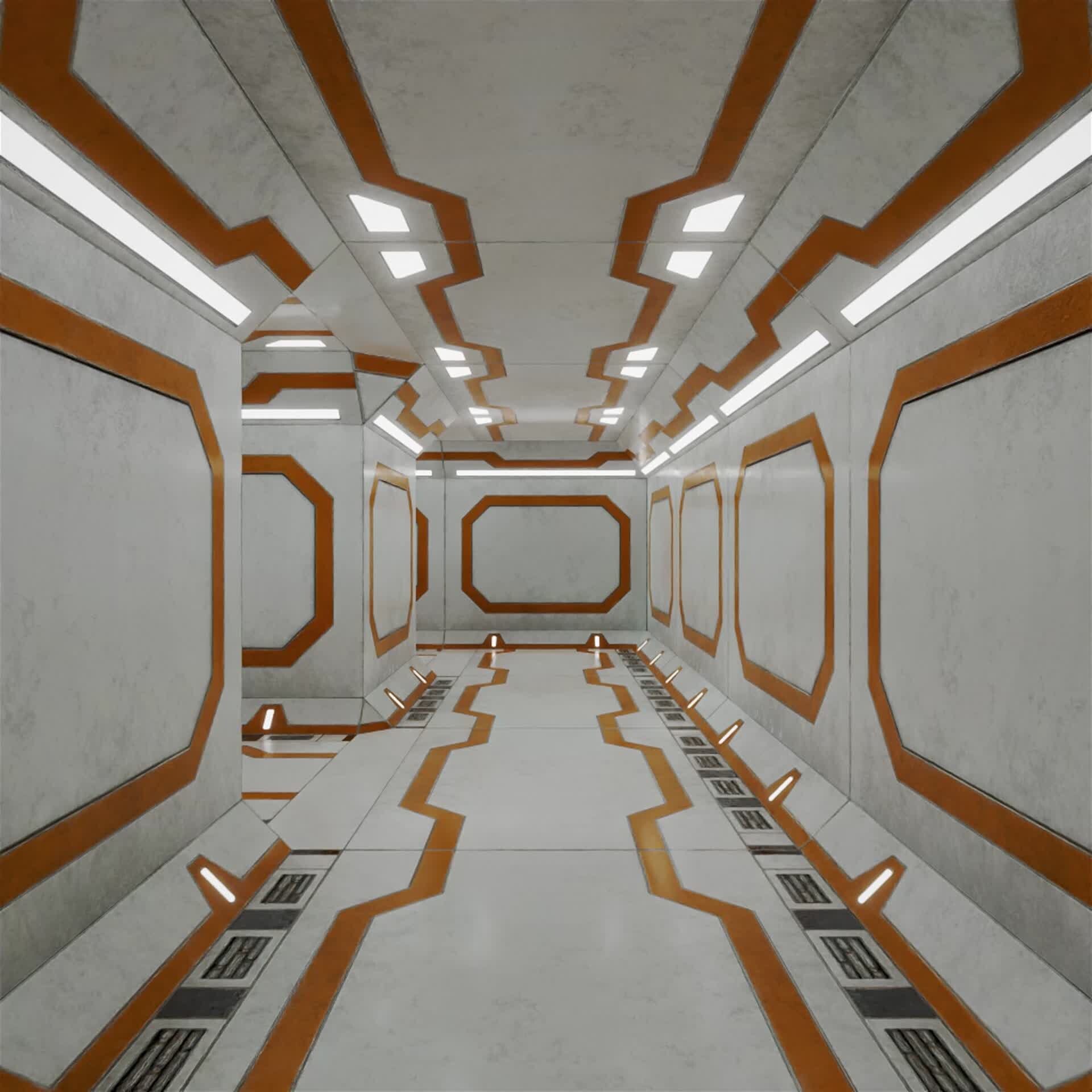 ArtStation - Modular SciFi Hallway