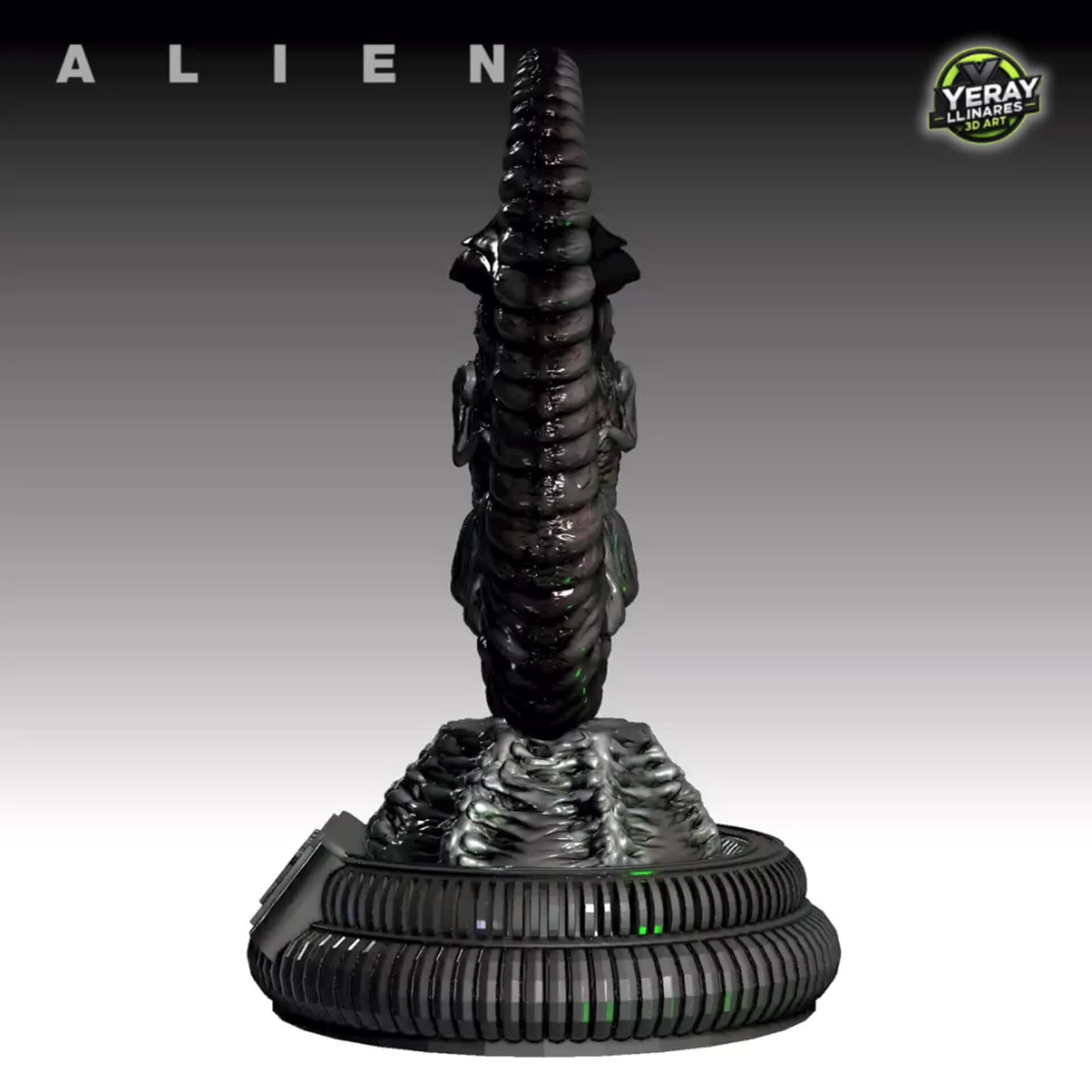 ArtStation - Chestburster Alien queen specimen