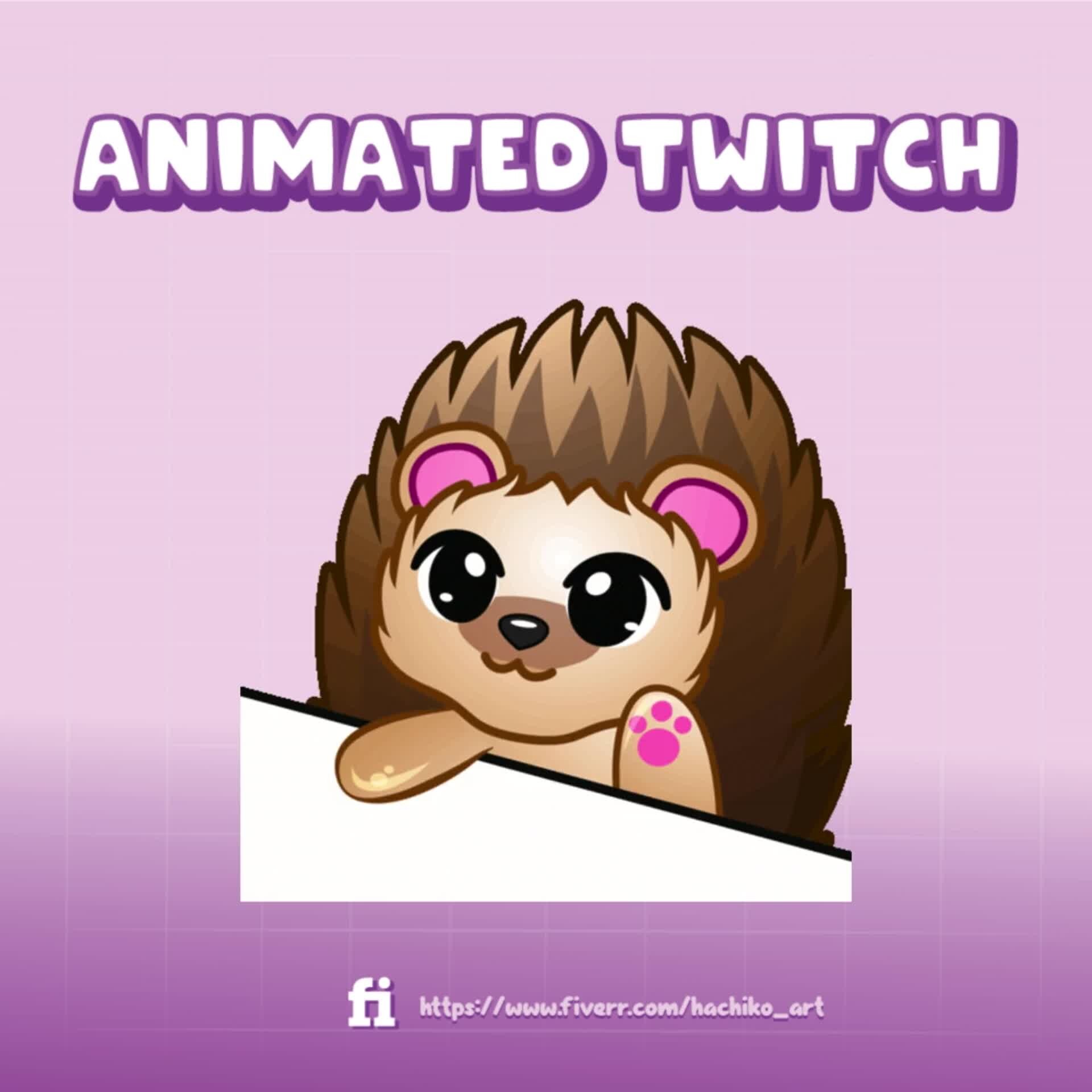 ArtStation - Bongo hedgehog animated emotes By @hachiko__art