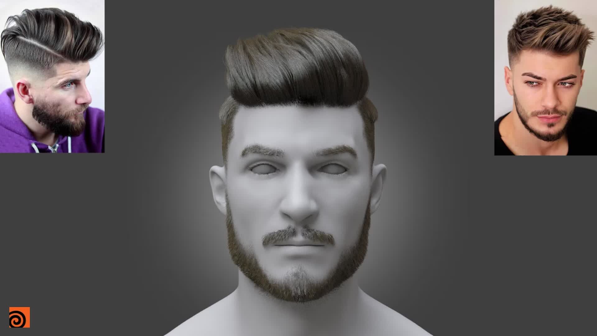 ArtStation - Realistic groom: Male Fade Hairstyle