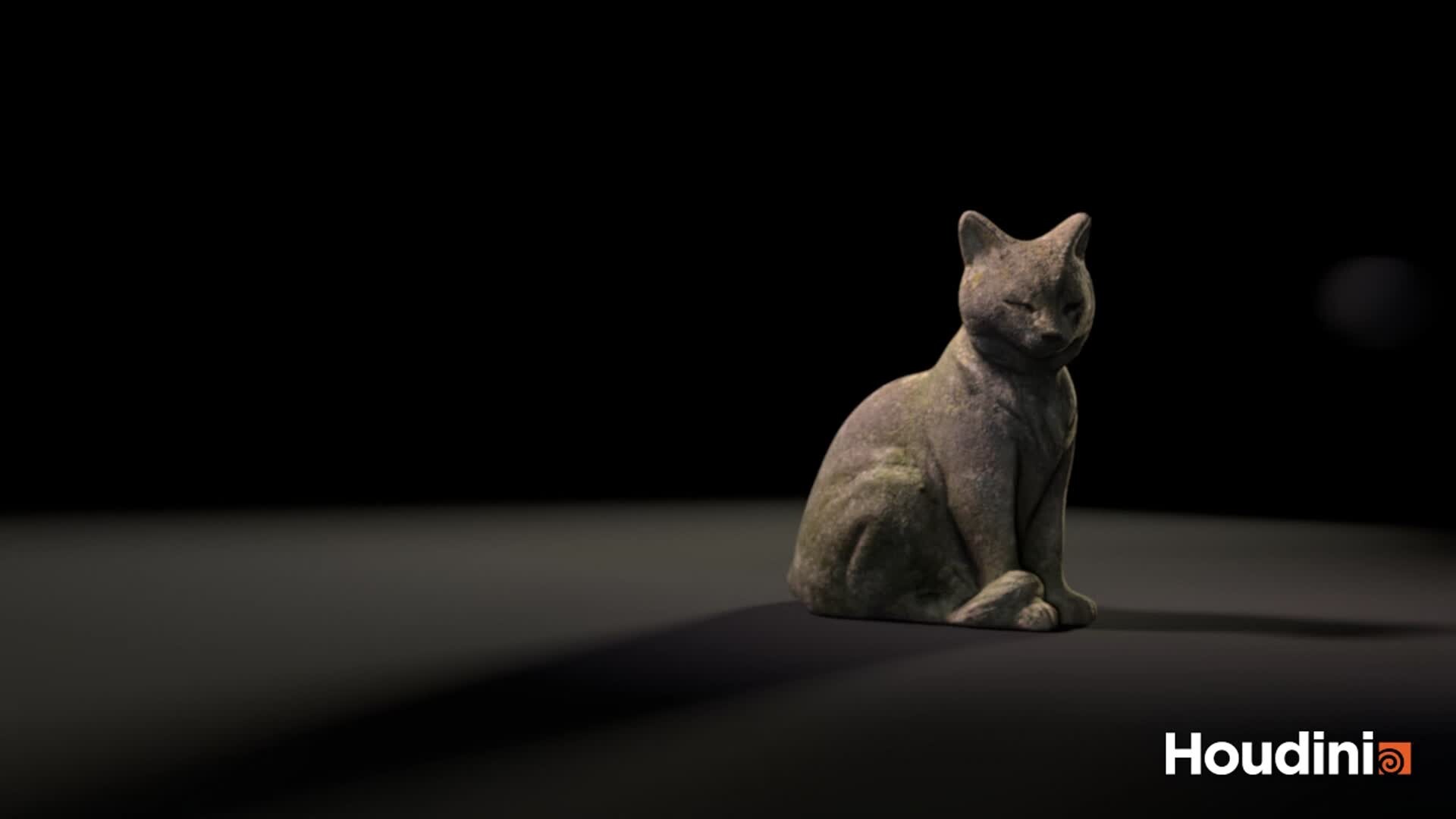 ArtStation - Cat Statue Destruction