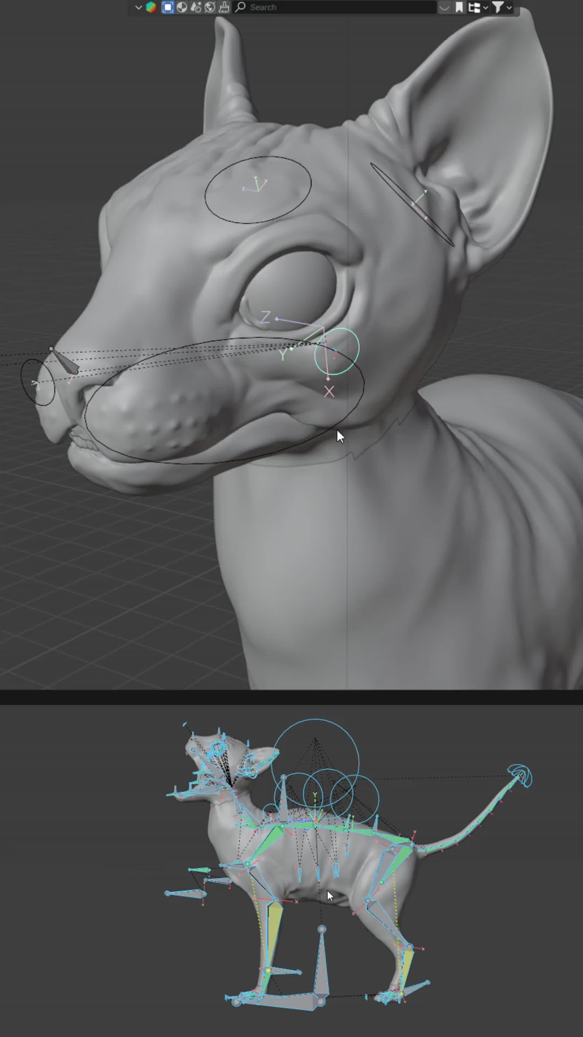 ArtStation - Rigging cat animation art