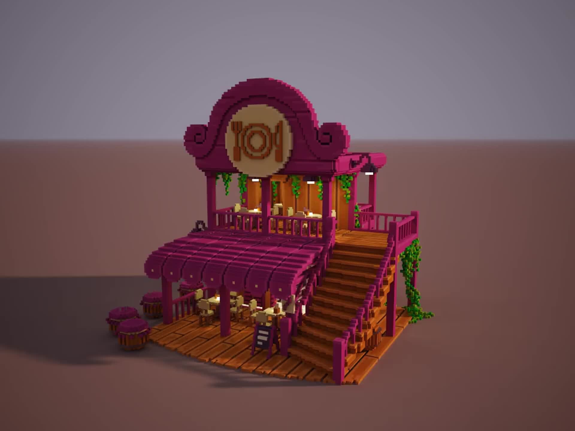 ArtStation - Voxel Restaurant