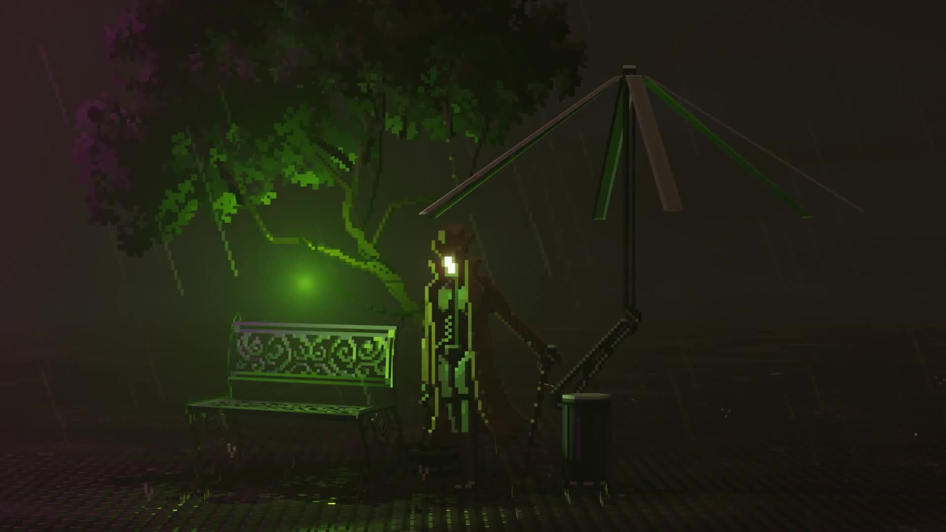 ArtStation - Rain Scene 2.5D