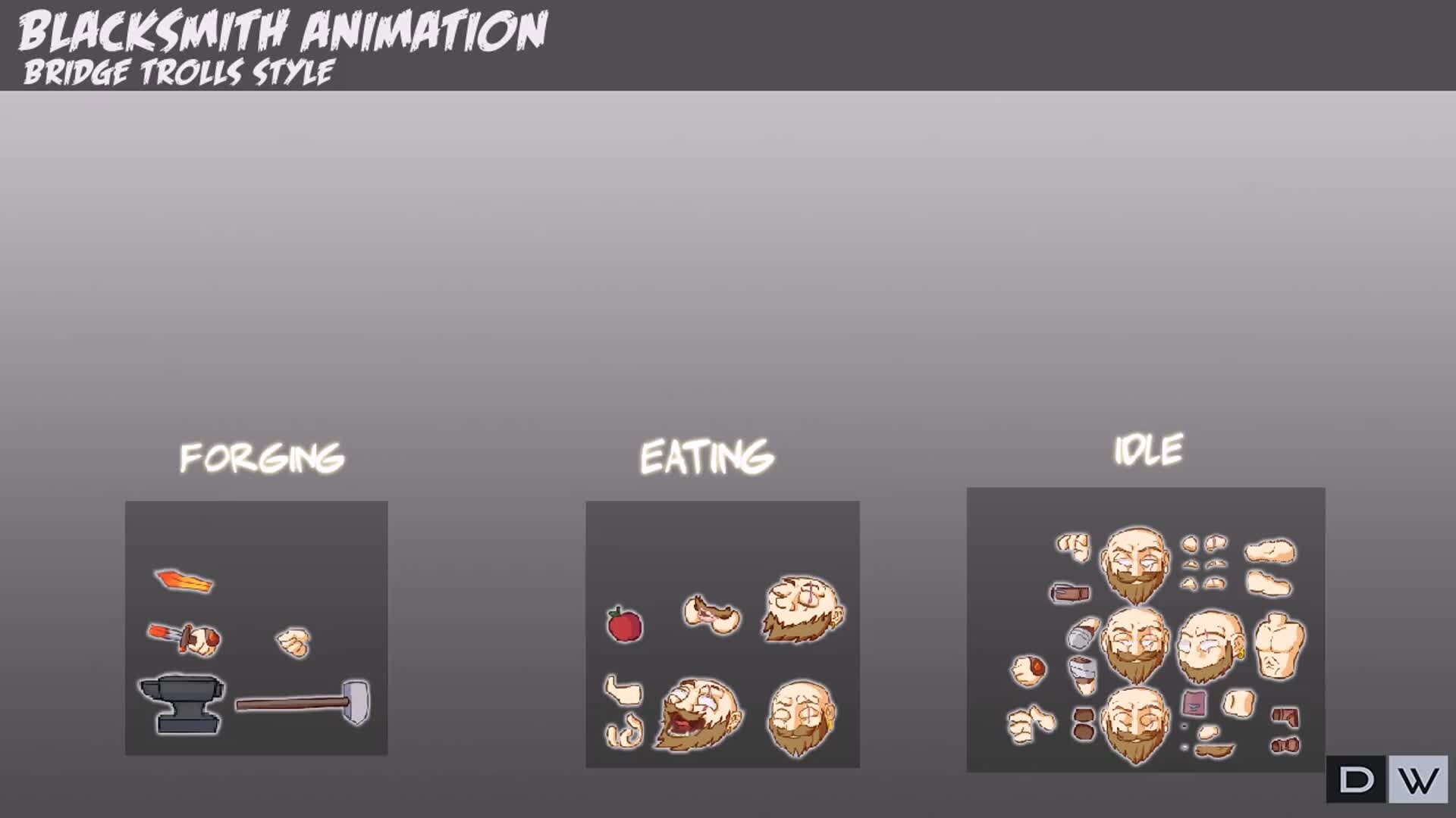 ArtStation - Blacksmith 2D Animation