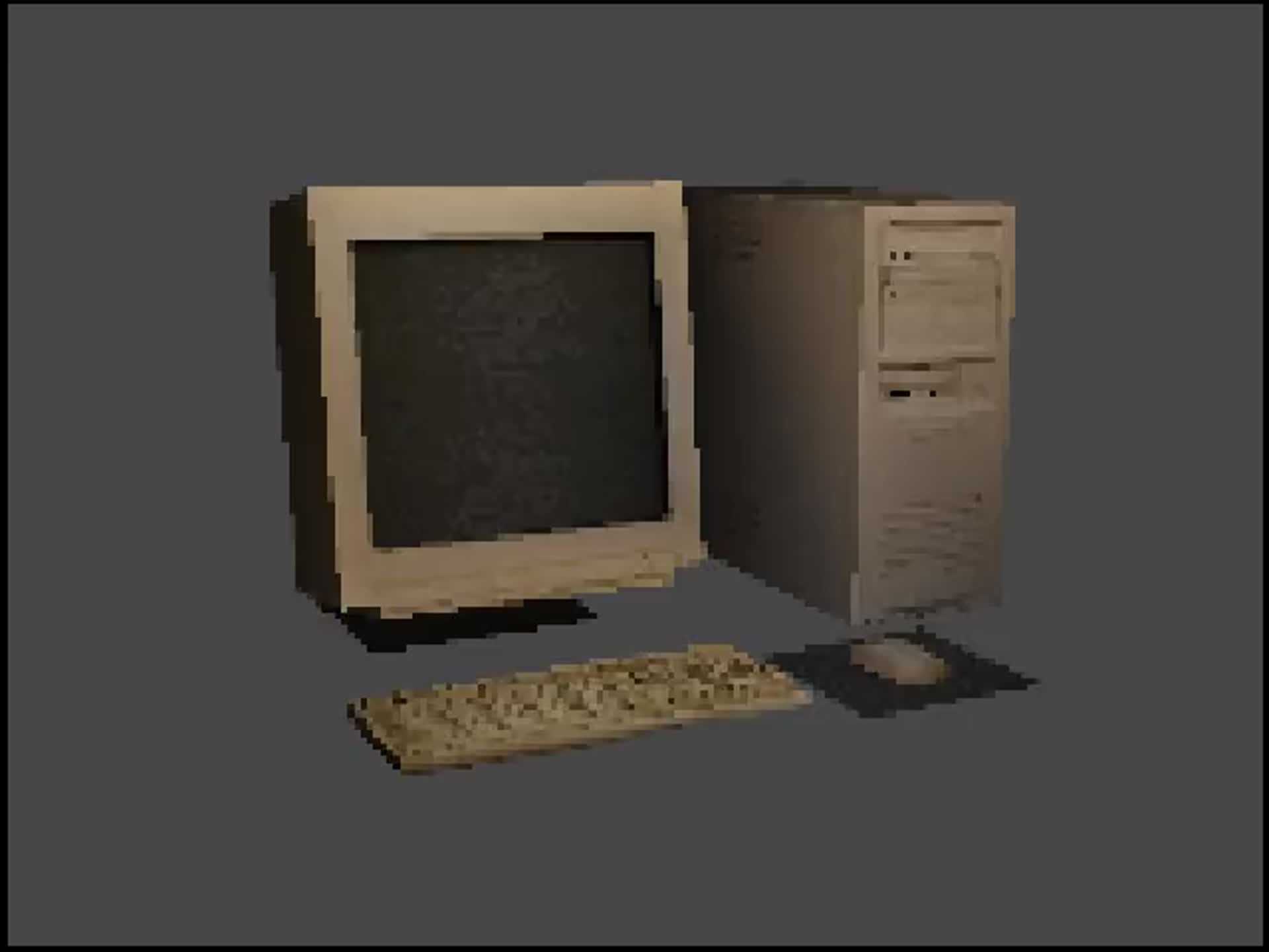 ArtStation - Old Computer with Ps1 Style