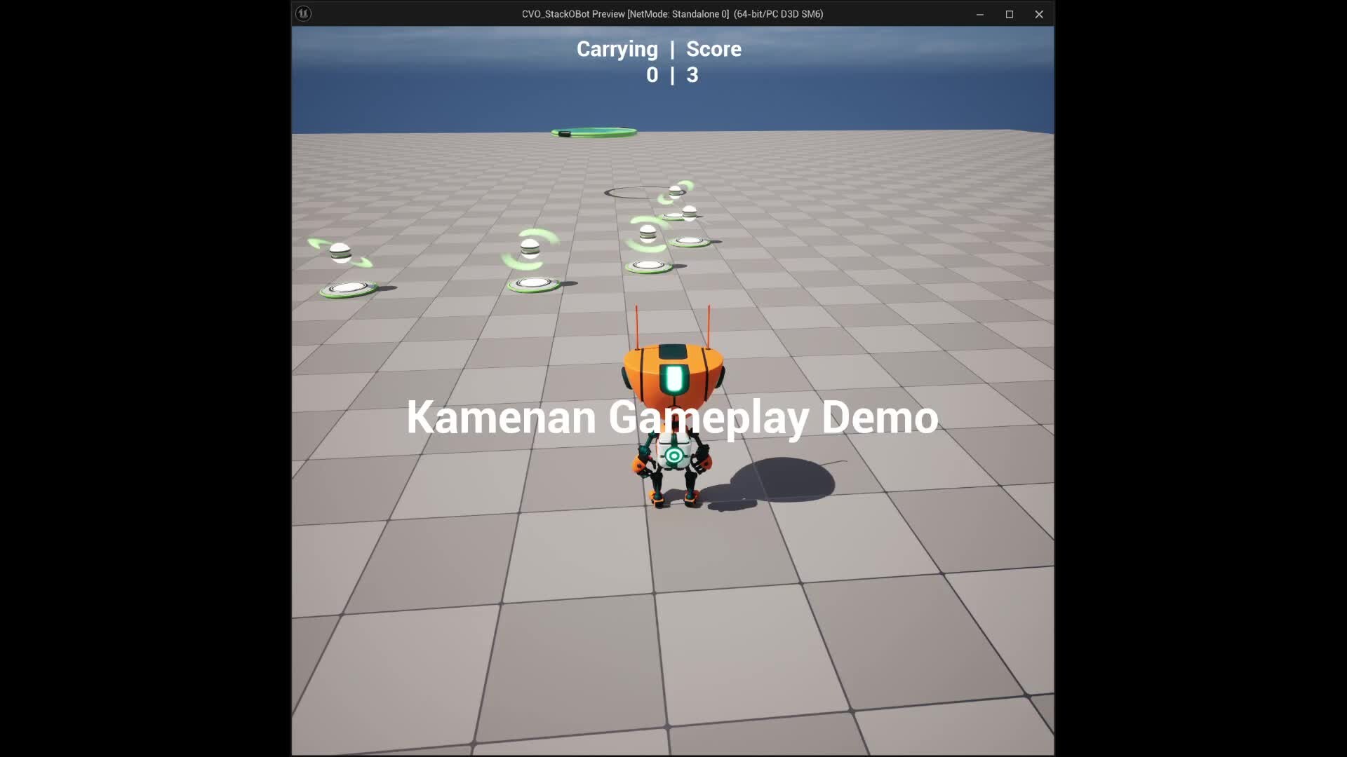 ArtStation - Stackbot HUD maximum capacity in red in Unreal Engine 5