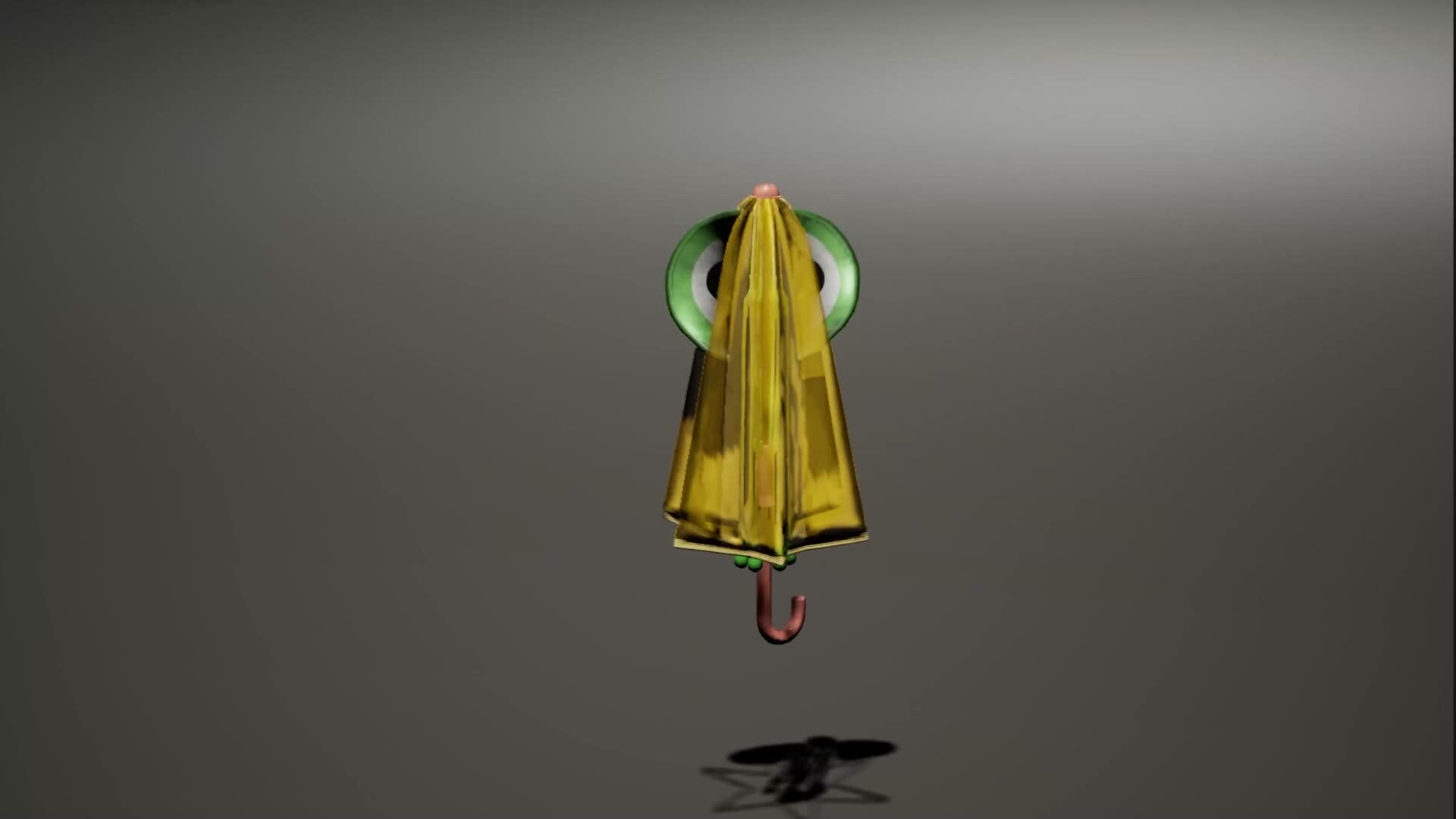 ArtStation - Transparent Yellow Umbrella - Animated Prop