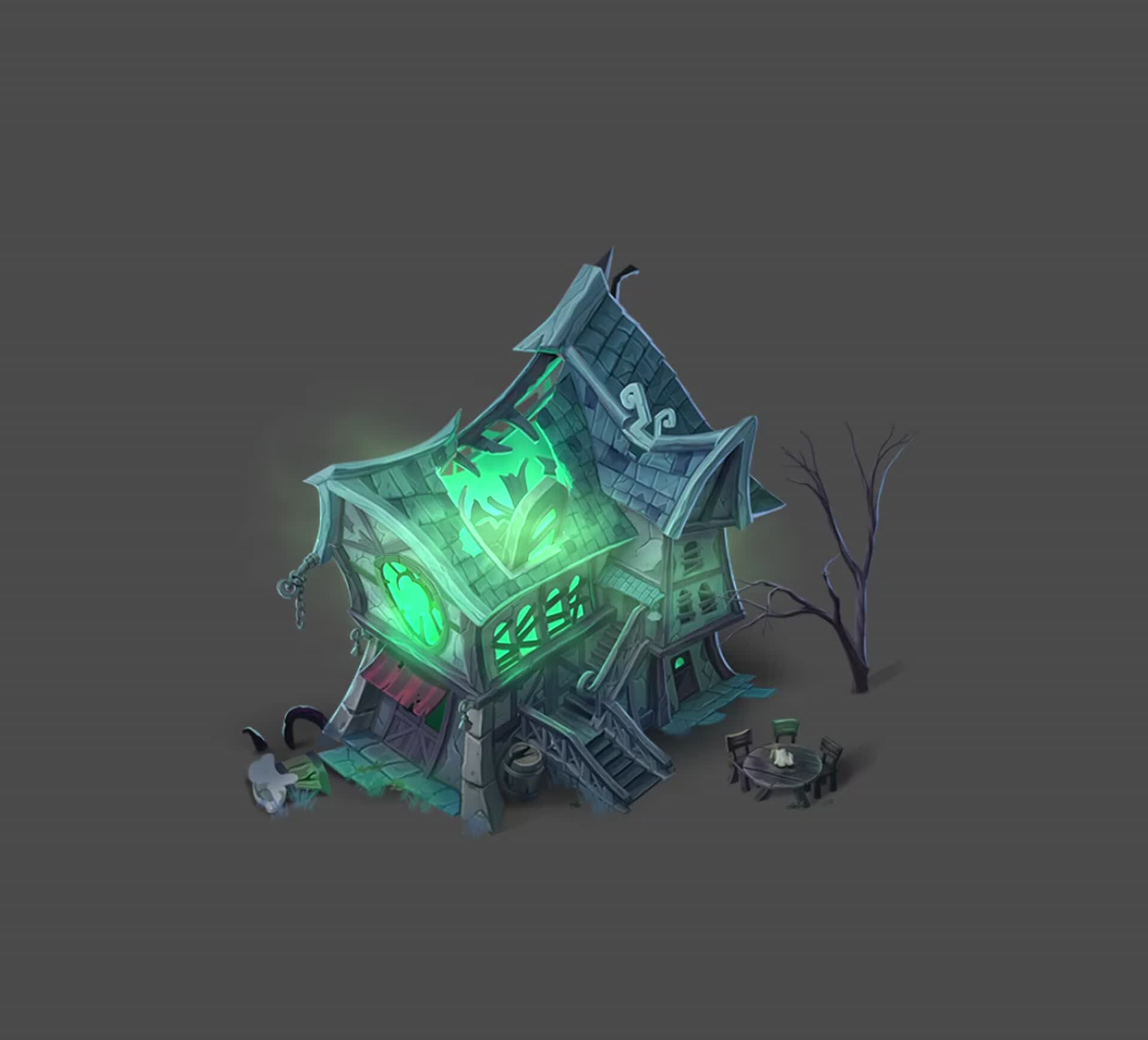 ArtStation - VFX and animation of house for Clockmaker mobile game