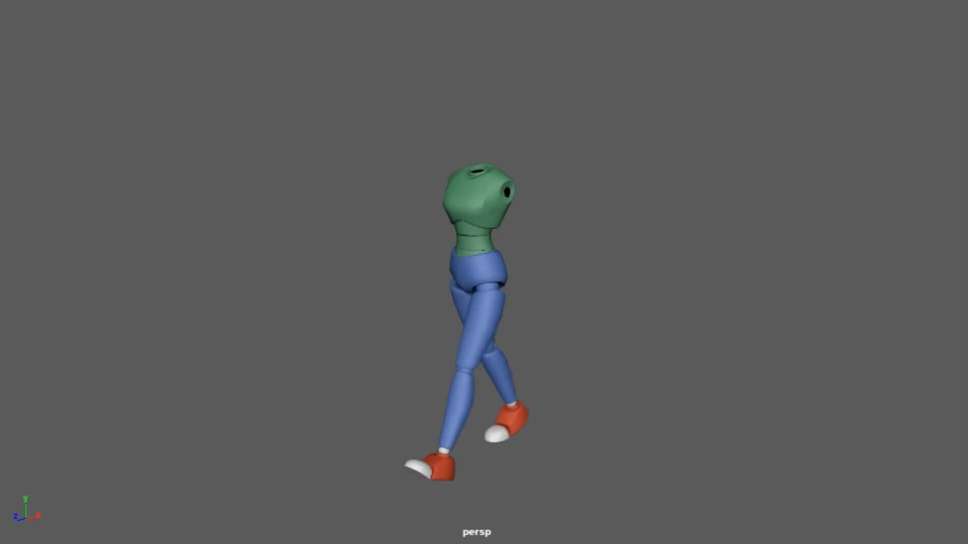 ArtStation - Walk cycle using the Mecha-Mech body mechanics rig.