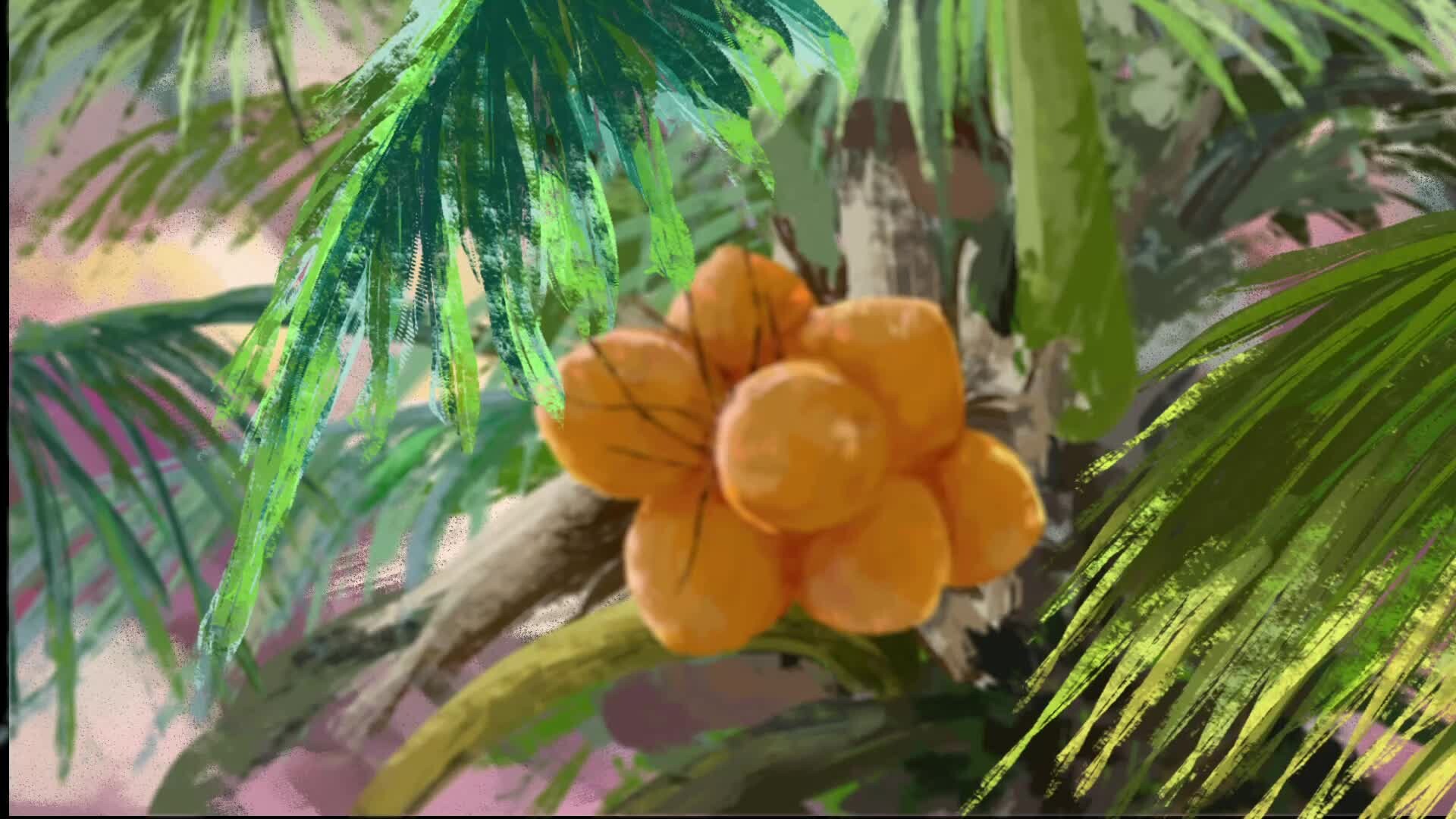 ArtStation - King coconut tree animation