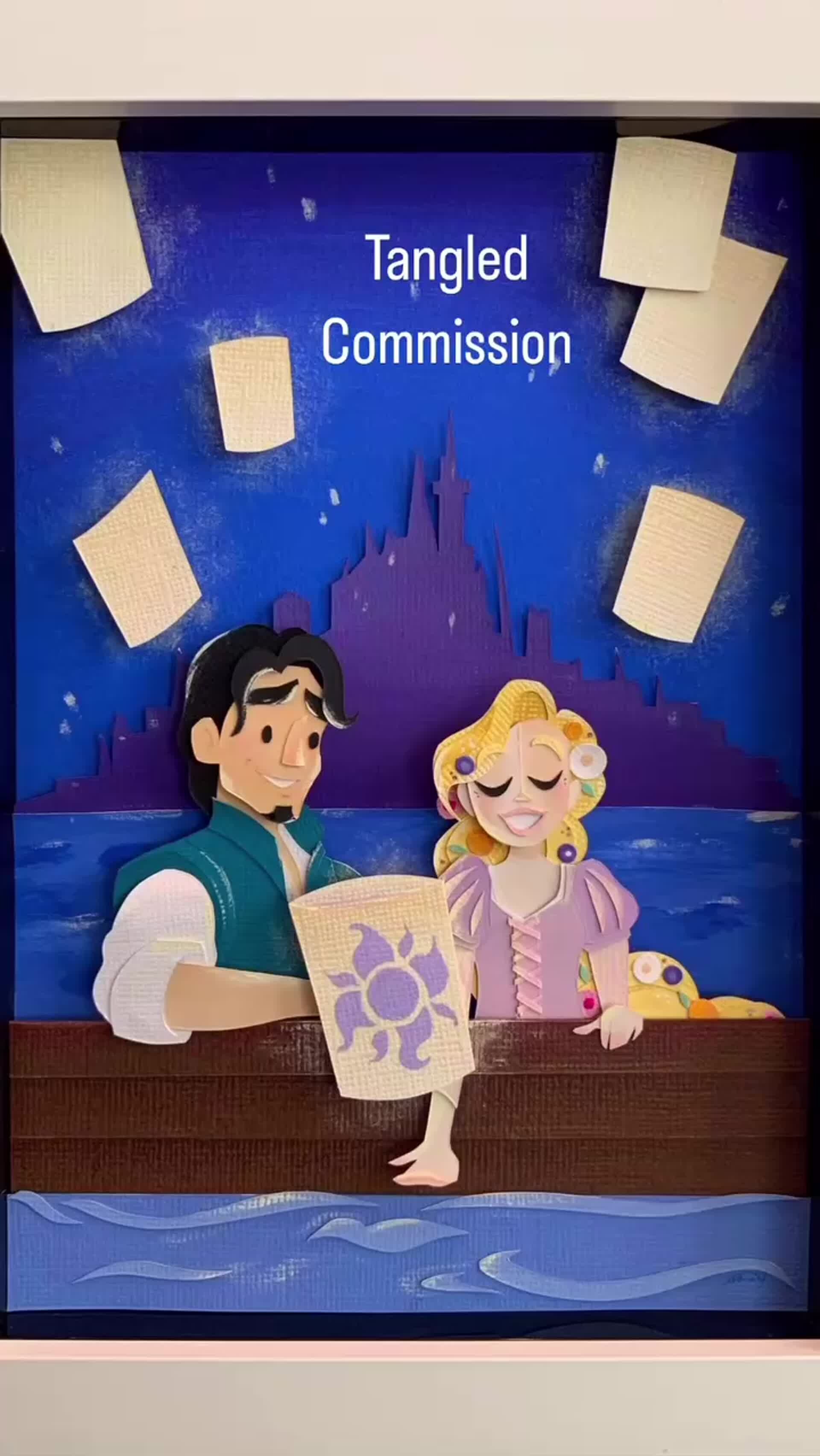 ArtStation - Tangled Commission - handmade 3D paper artwork