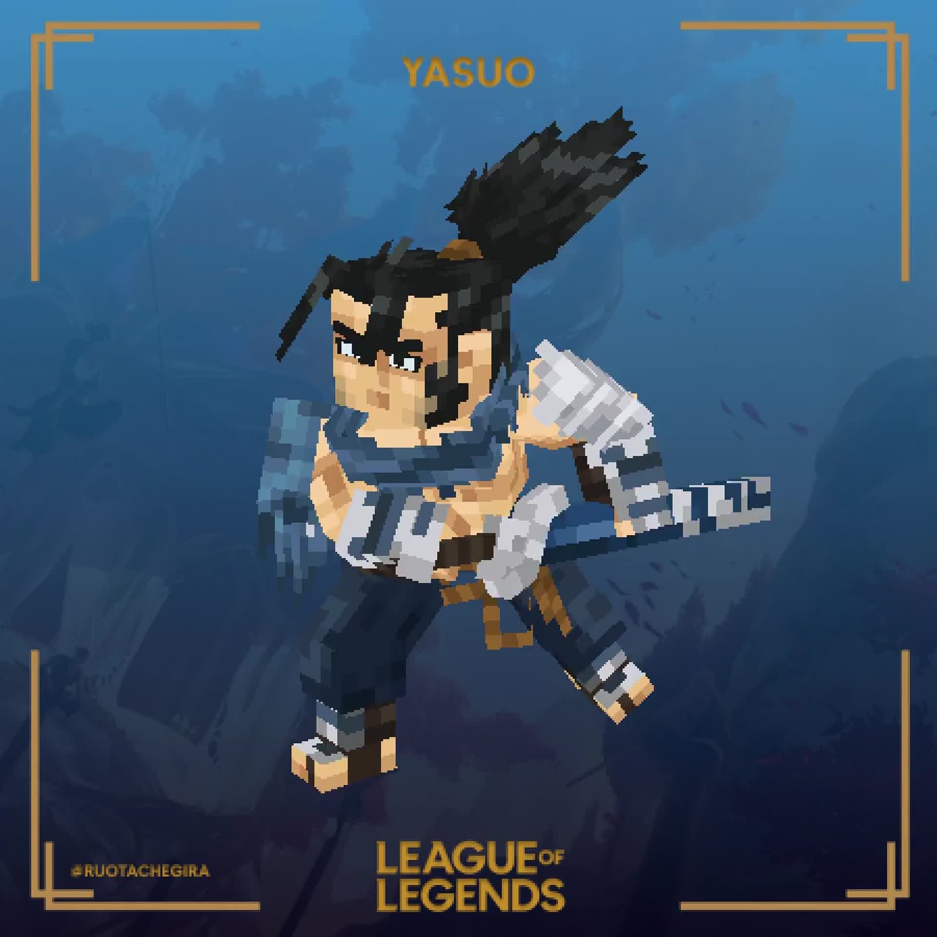 ArtStation - Minecraft X League Of Legends - Yasuo
