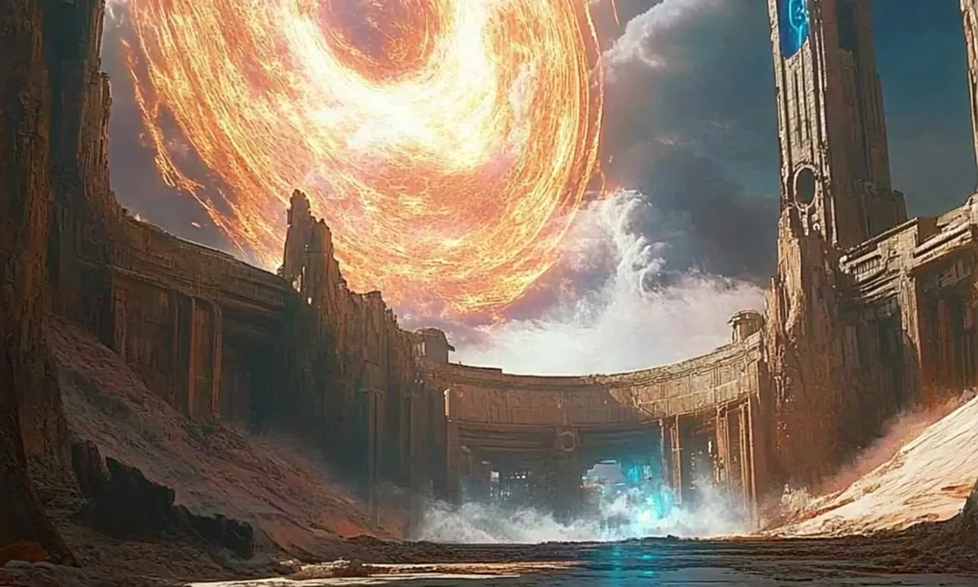 ArtStation - Fire Artifact Ruin Background