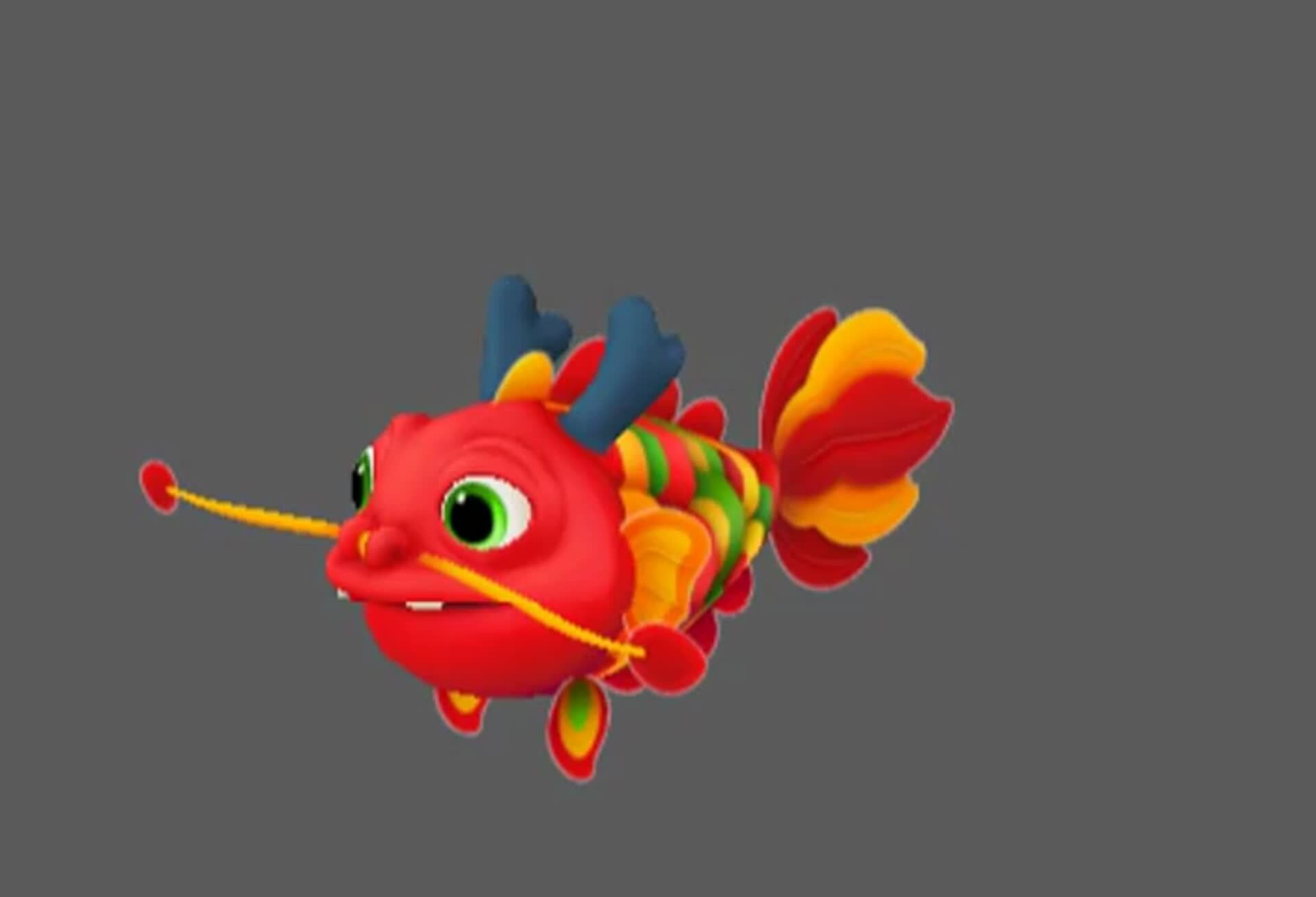 ArtStation - Dragon fish sneeze animation