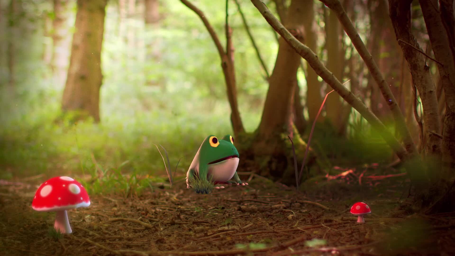 ArtStation - Frog on forest