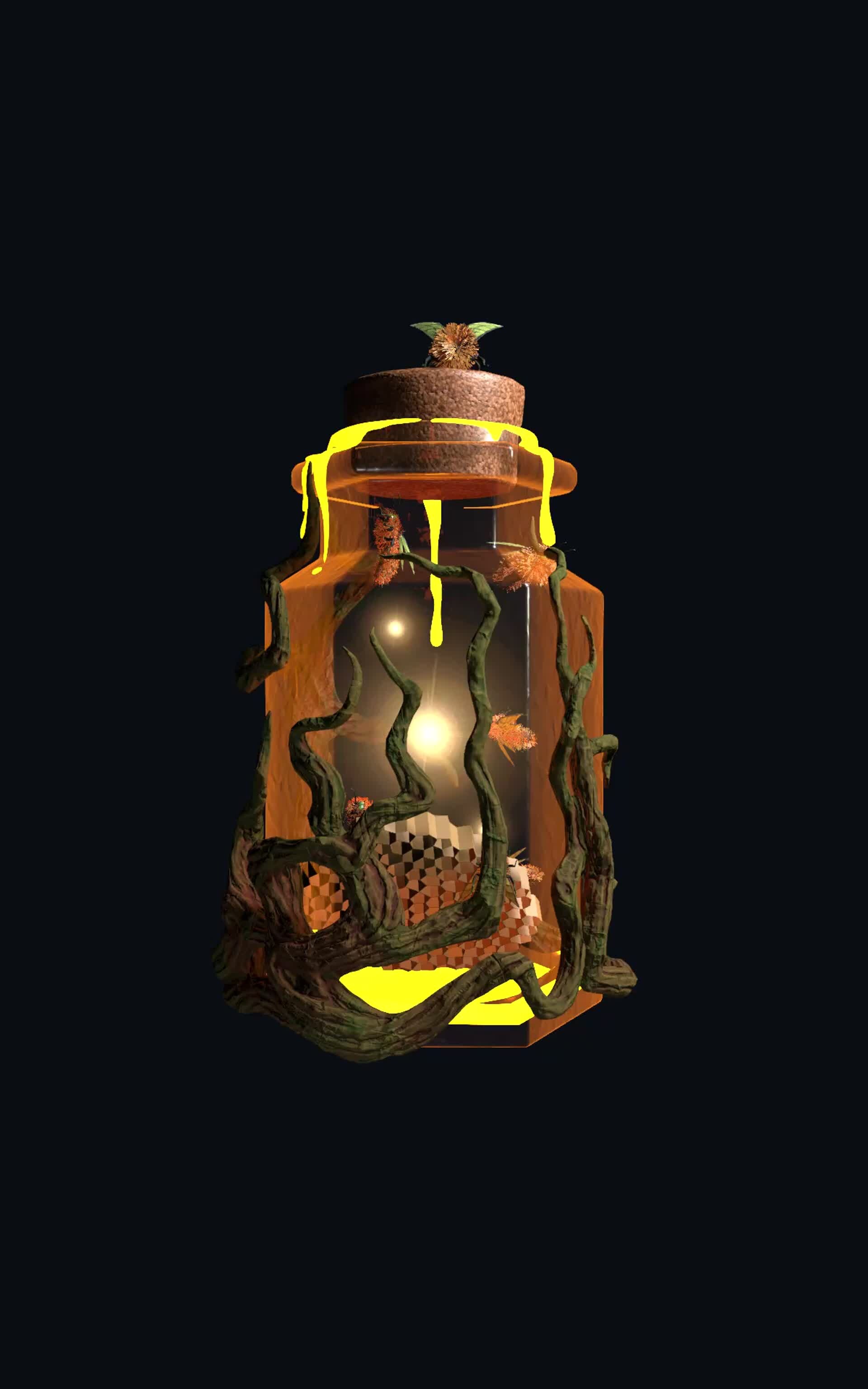 Jayson Bennett 3D Artist Portfolio - Magical Jar Prop -- Jar of Bees ...