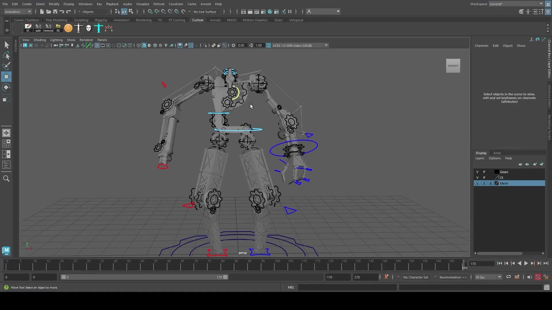 ArtStation - crooked model and basic rig with spinning feature