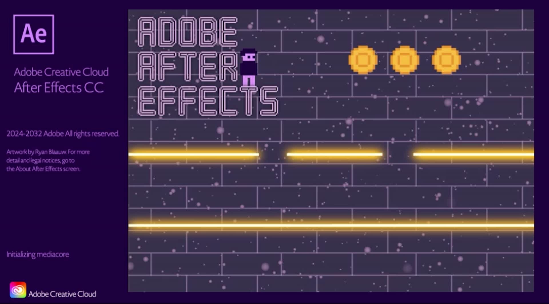 ArtStation - Adobe After Effects splash screen