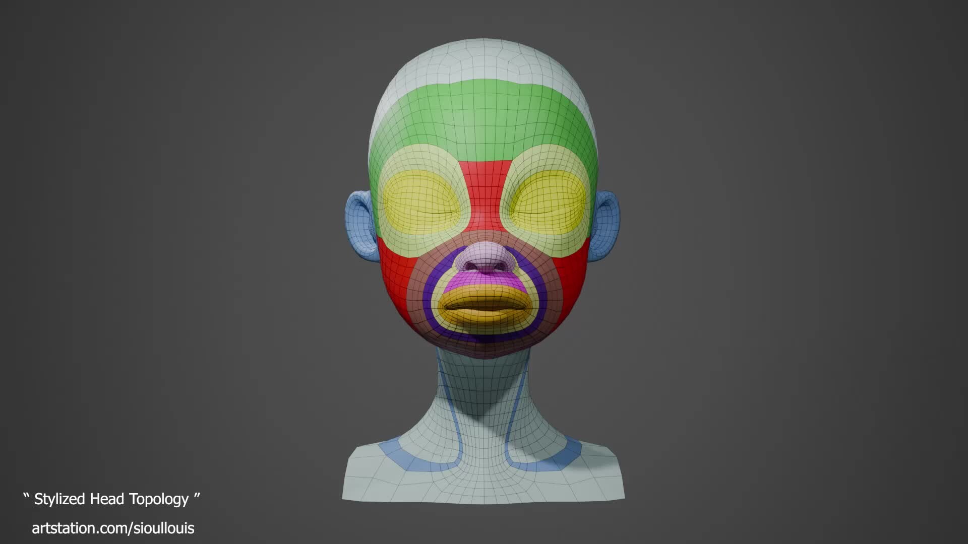ArtStation - Stylized Head Topology