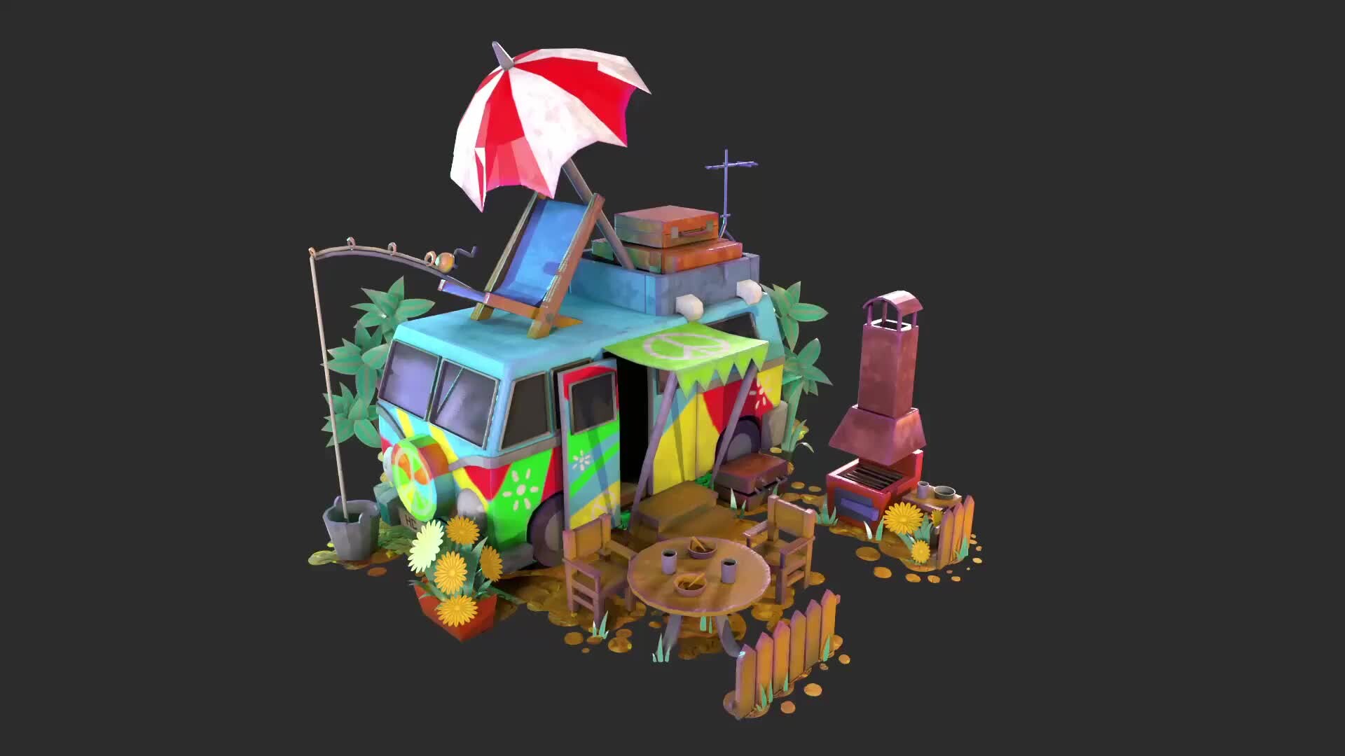 ArtStation - Stylized Camper Van