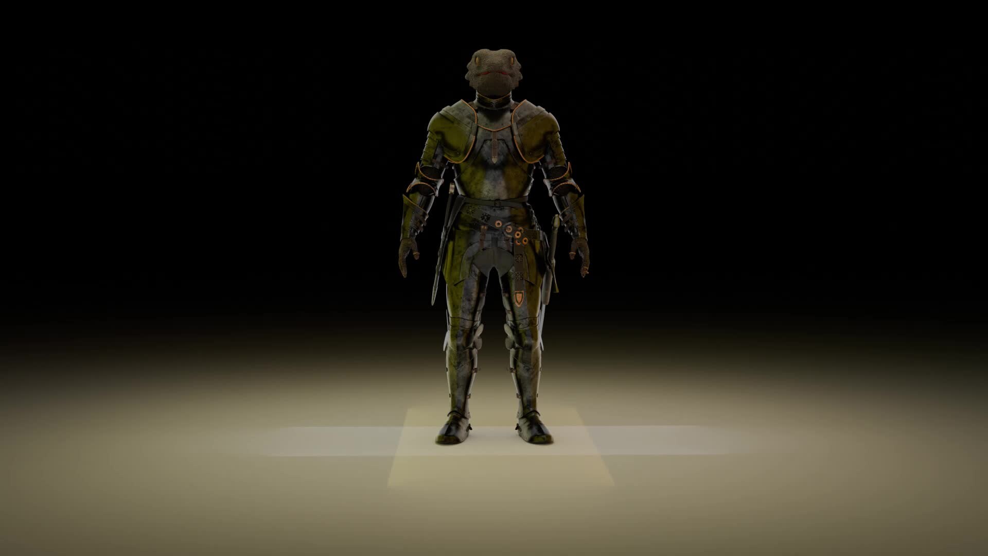 ArtStation - 3D Anthropomorphic Lizard Knight