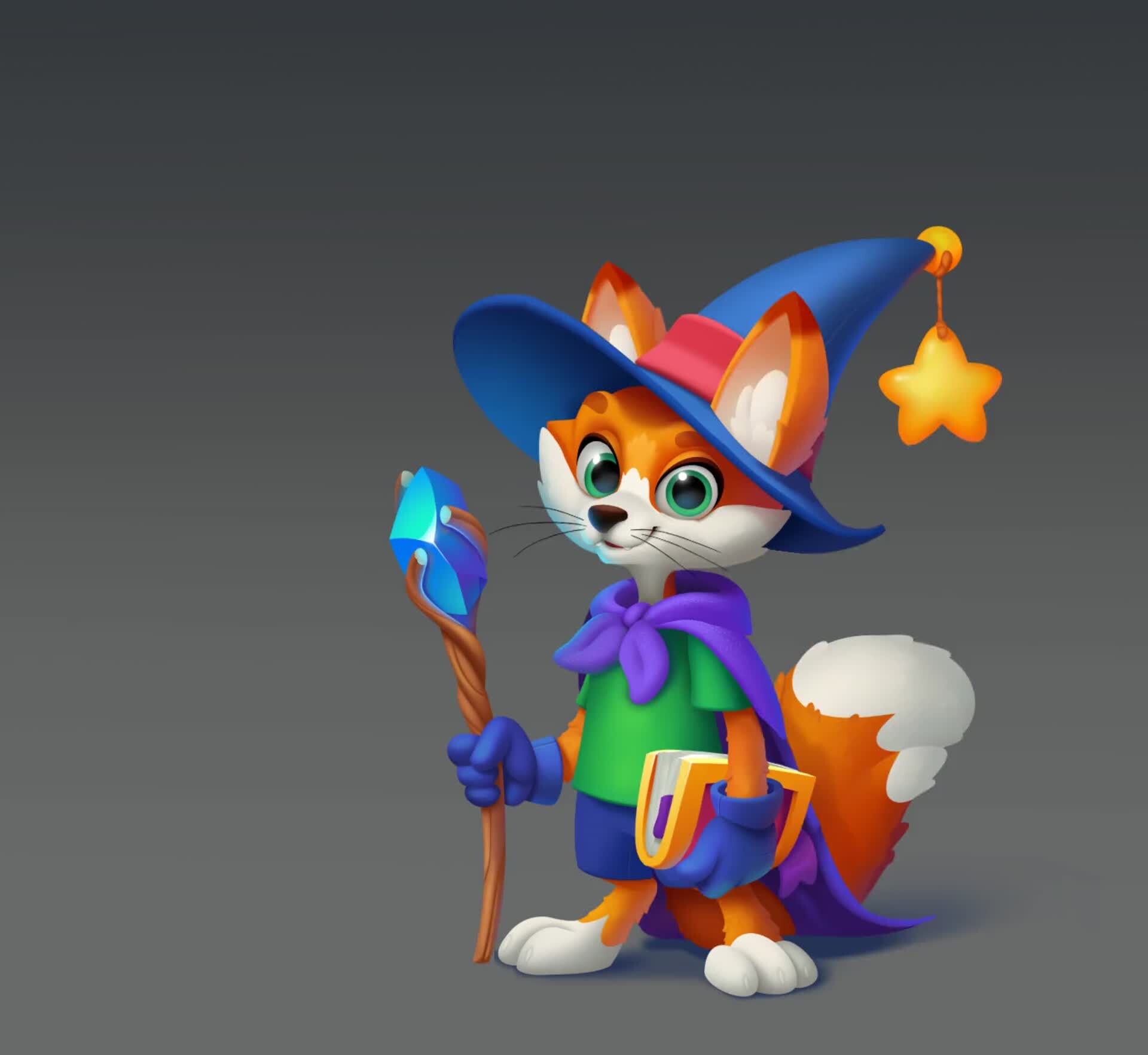 ArtStation - Wizard Fox 2D animation