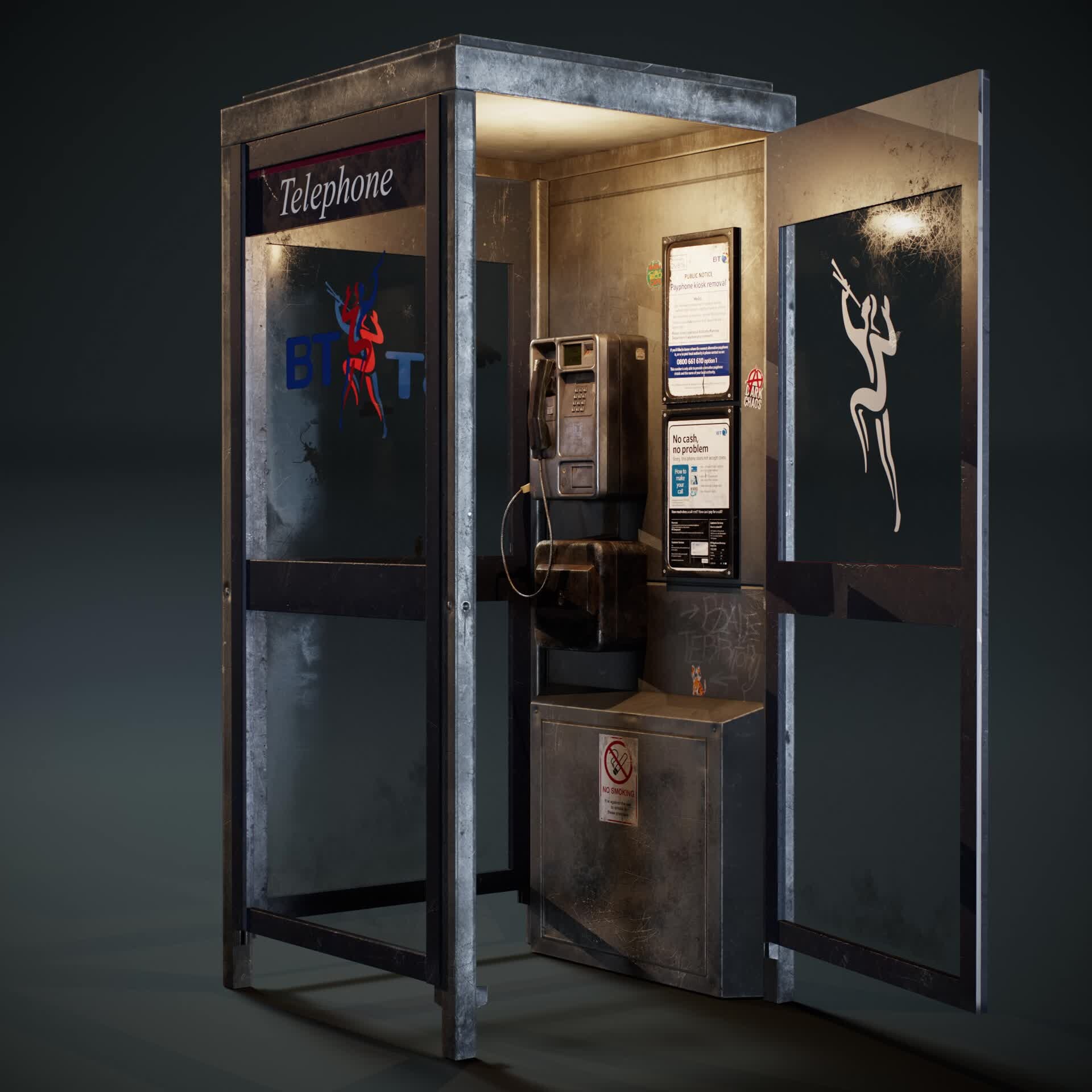 ArtStation - British Payphone Booth – Game Ready Asset
