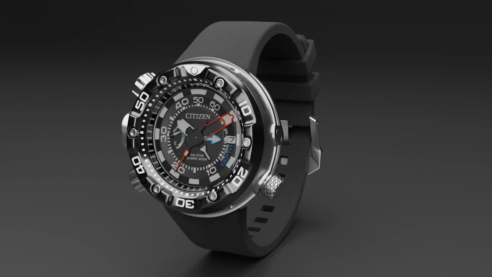 ArtStation - Photorealistic Citizen Watch | 3D Modeling & Animation
