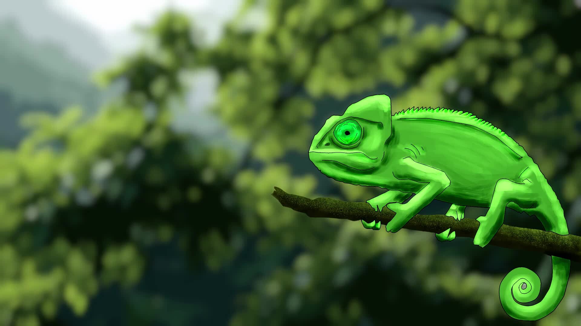ArtStation - Chameleon - Creature Behavior Animation