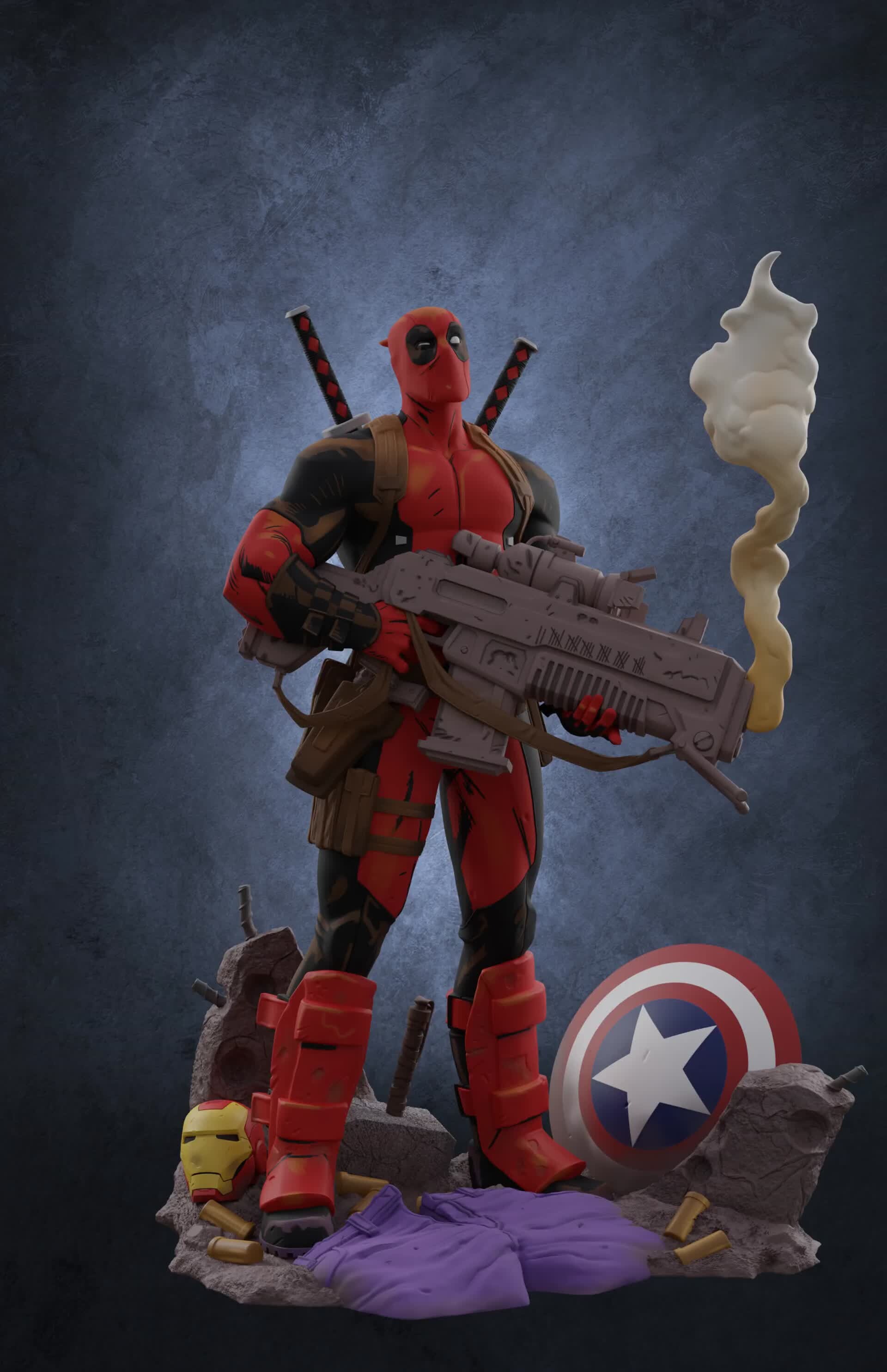 ArtStation - Deadpool 1:6th Scale Collectible based on the art of Nic ...