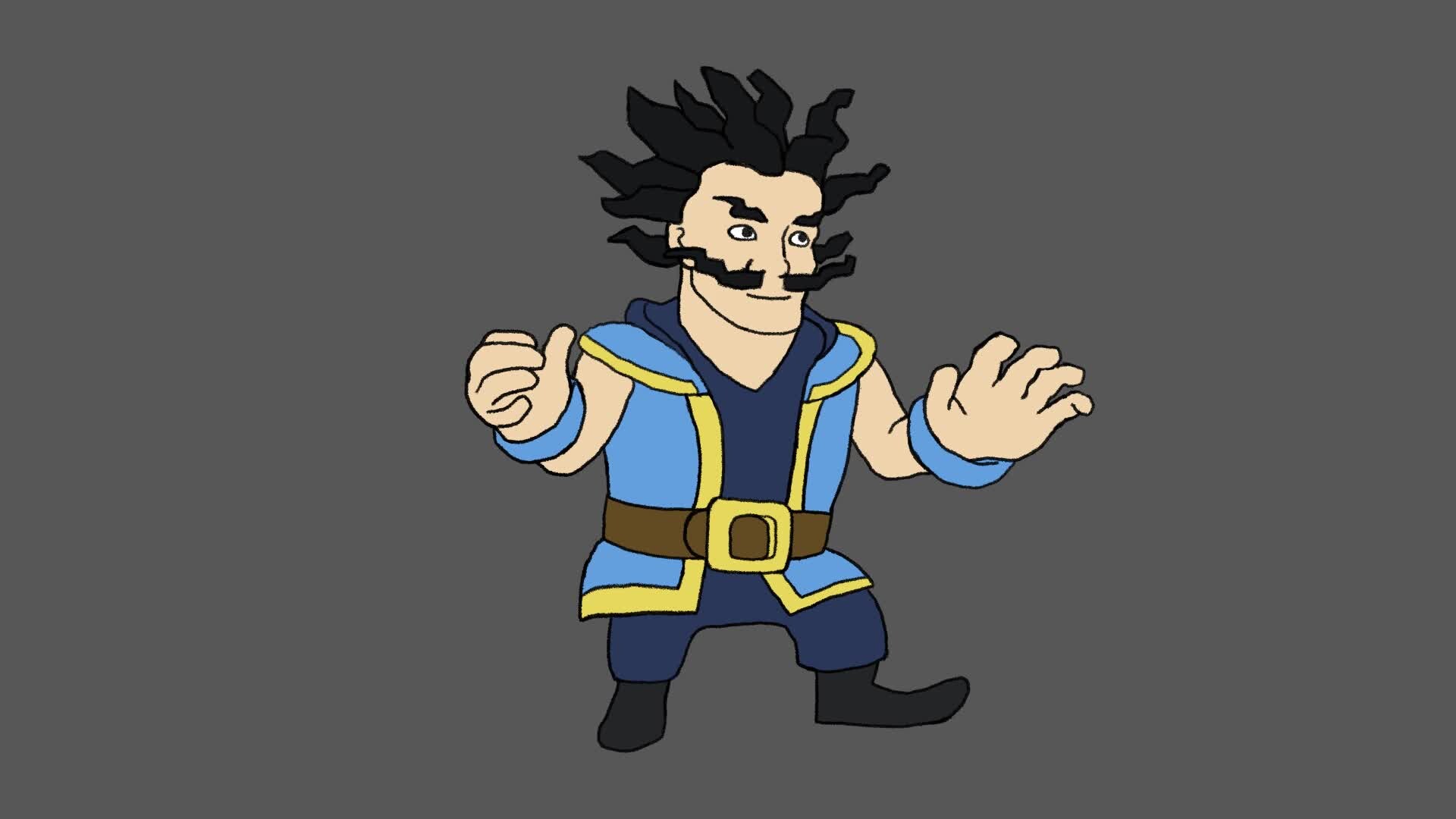 ArtStation - Electro Wizard Zap Casting Animation