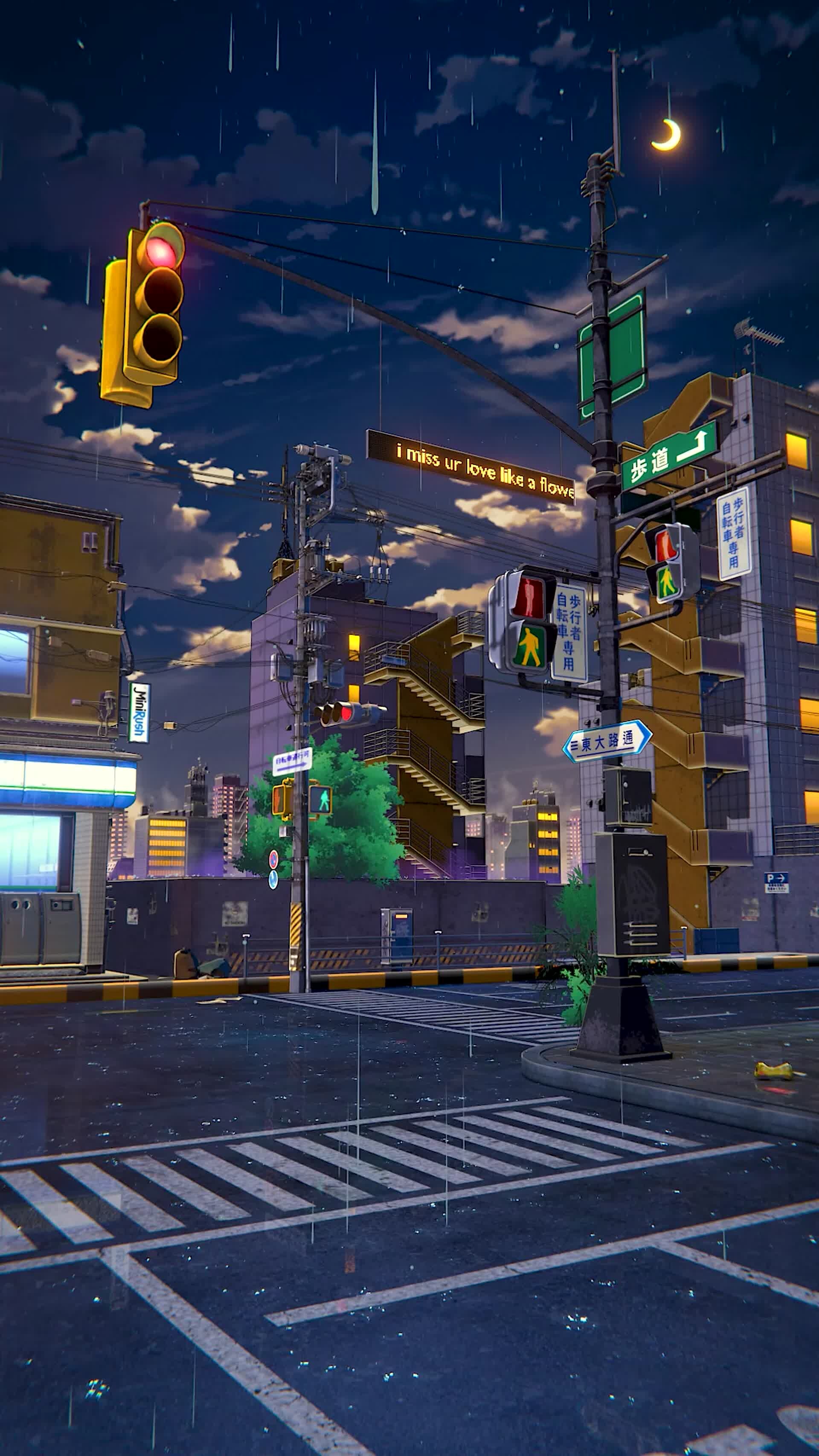 ArtStation - Tokyo Street Rain