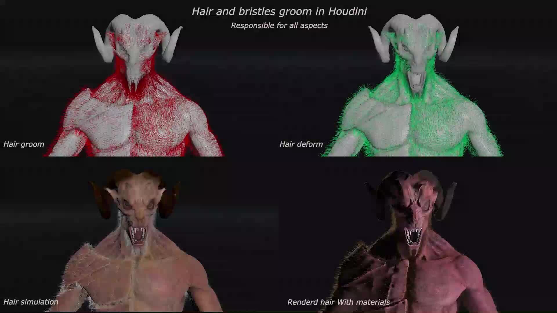 ArtStation - Beard Grooming and Simulation in Houdini