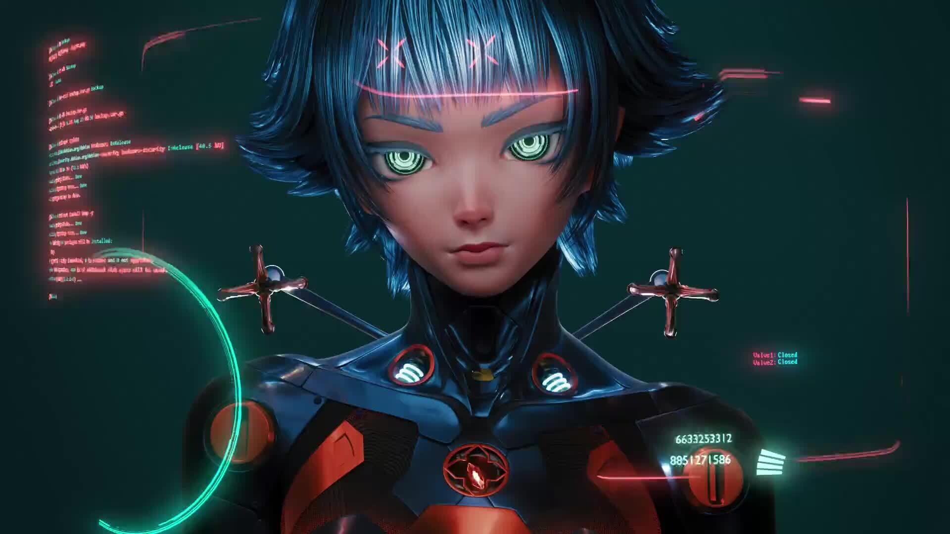 ArtStation - Animated Cyborg Portrait