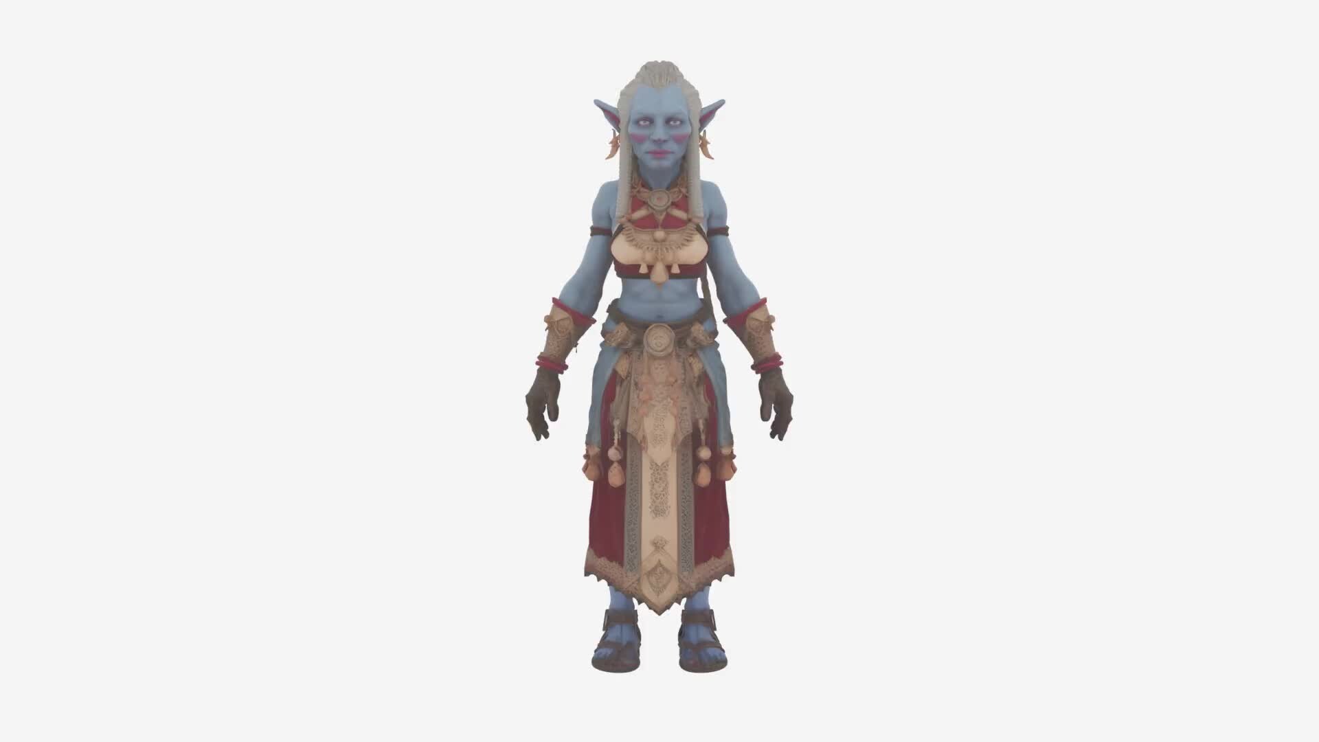 ArtStation - Ethereal Devout Troll Priest World of 3D Model