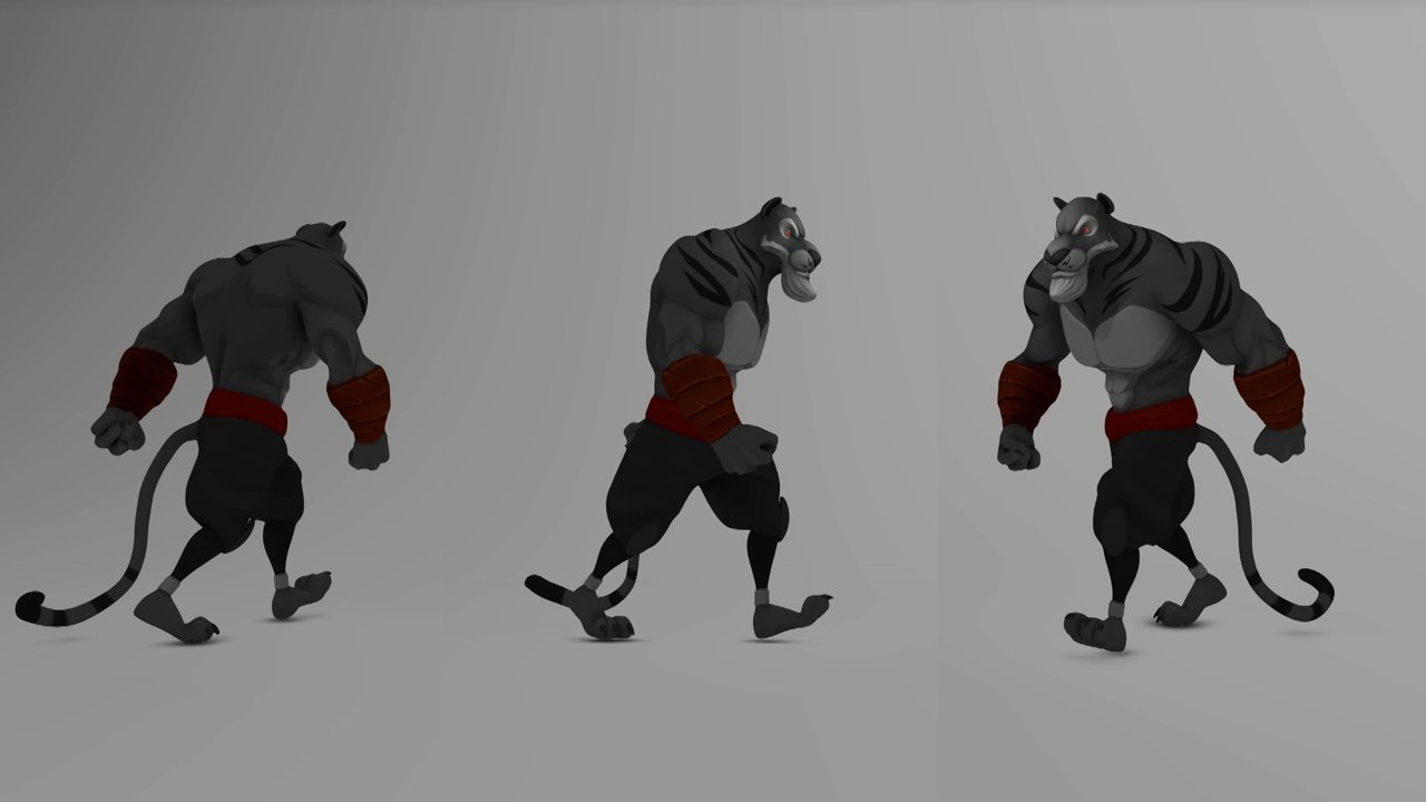 ArtStation - Tiger Walk Cycle
