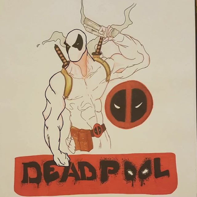 ArtStation - Deadpool digital drawing