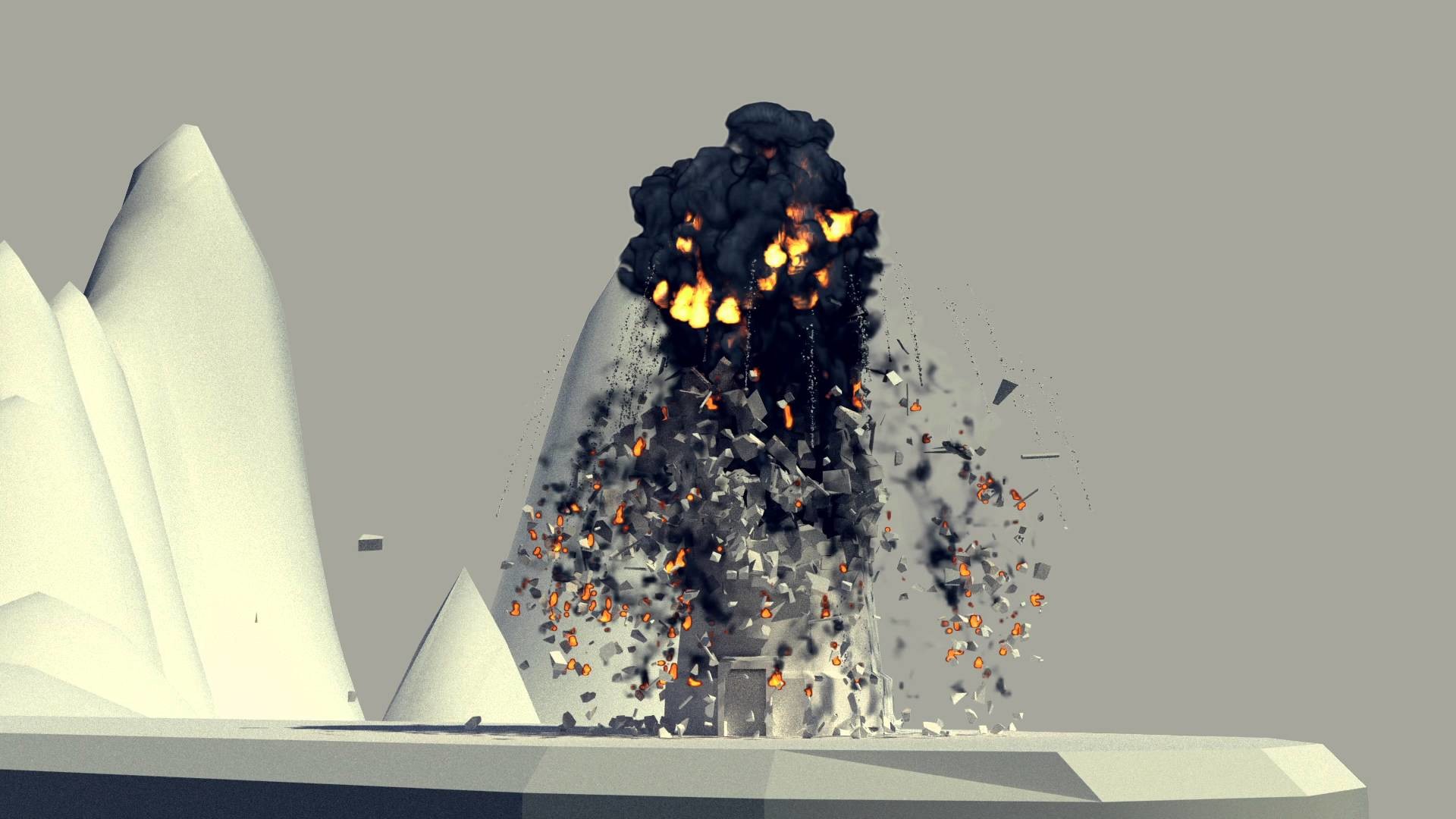 ArtStation - Explosion FumeFX RayFire PFlow