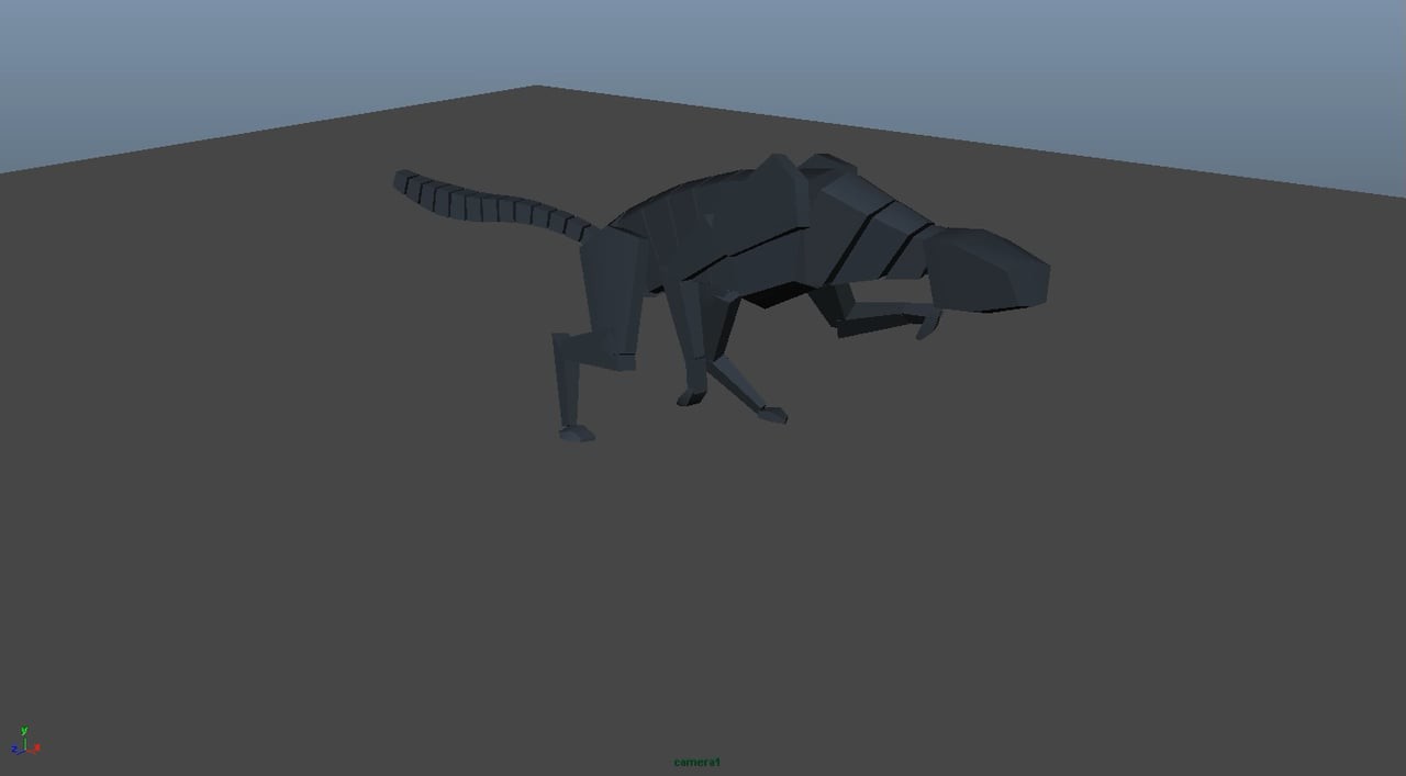 ArtStation - Cat run cycle, animation 3D